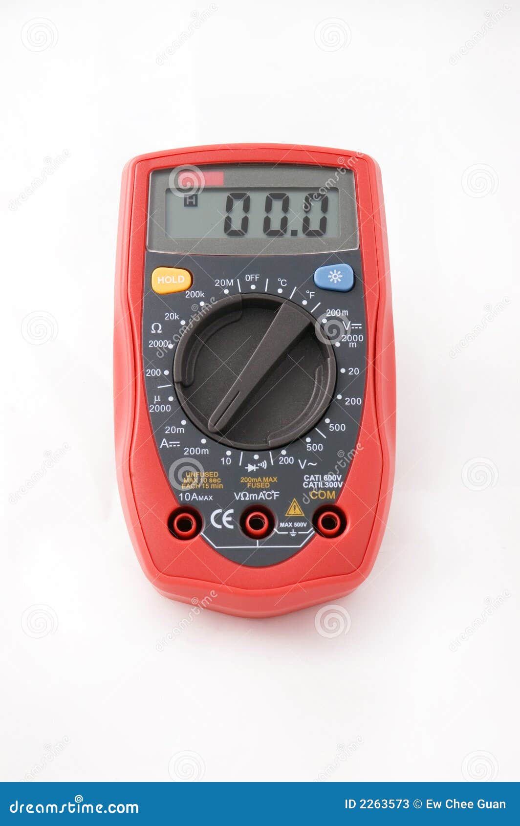 Multi tester stock image. Image of ampere, reading, temperature - 2263573