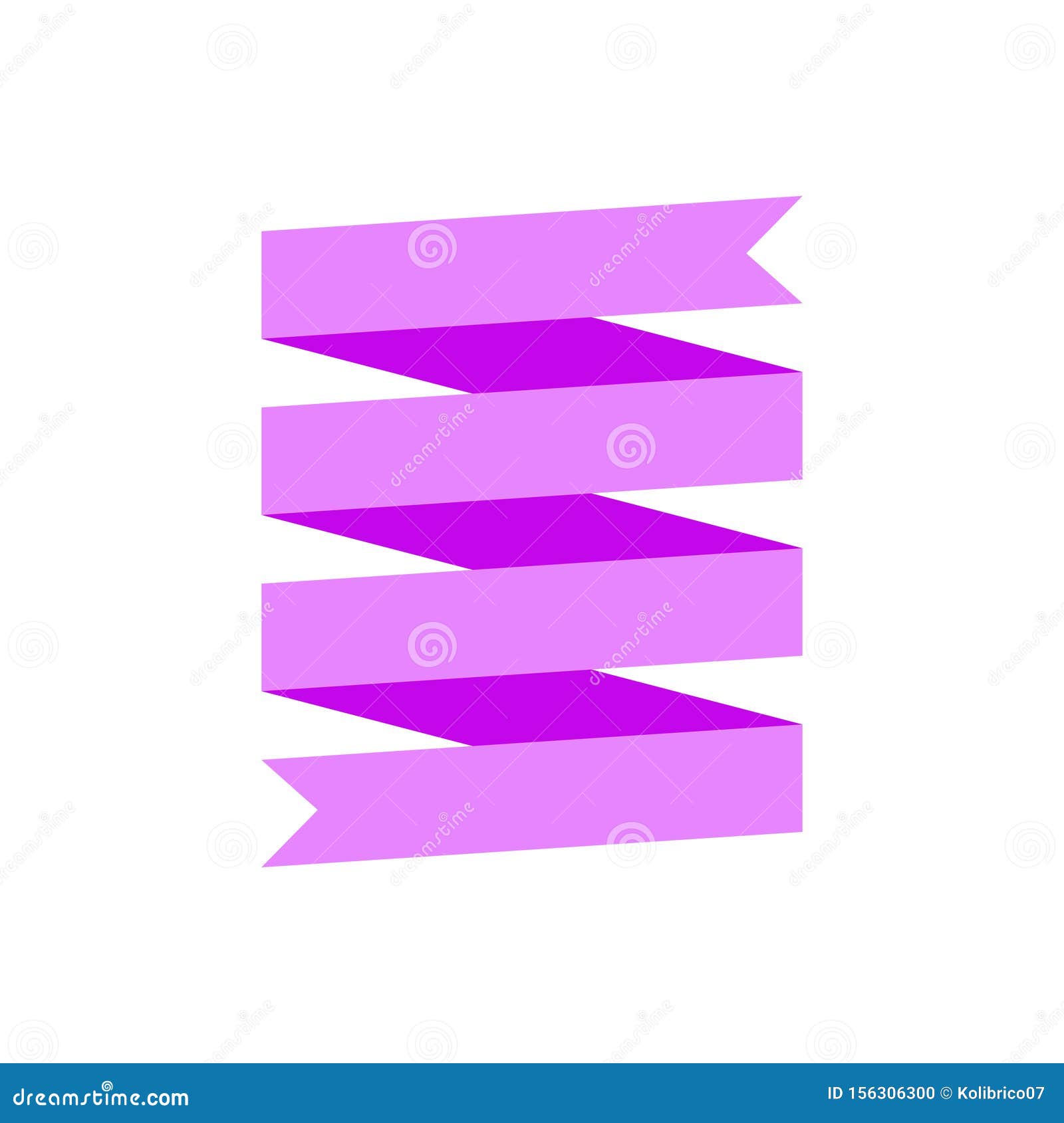 Multi-tier Ribbon Banner in Flat Design Stock Vector - Illustration of ...