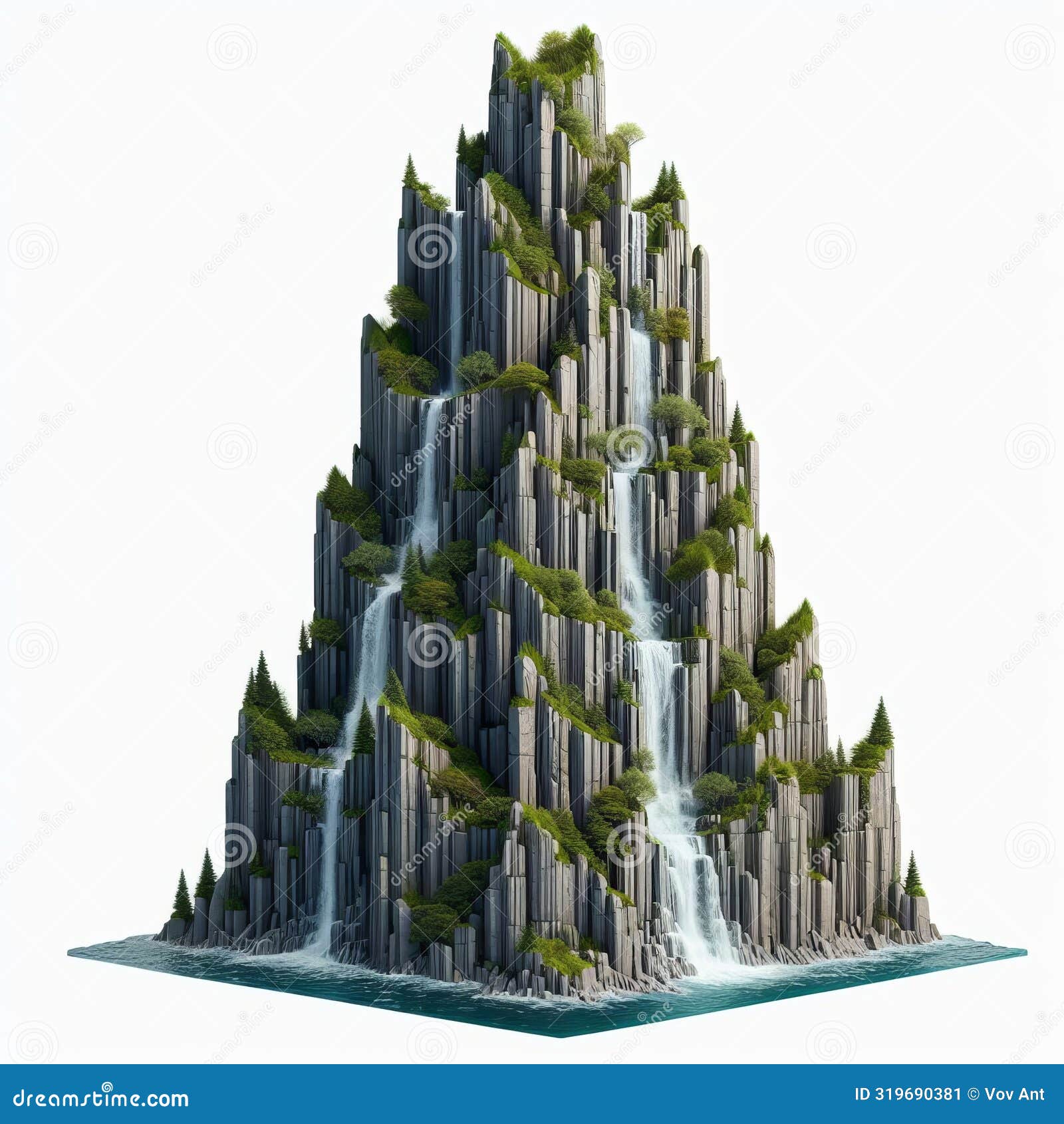 Multi Tiered Cliff a Cliff with Multiple Layers or Tiers, Eac Stock ...