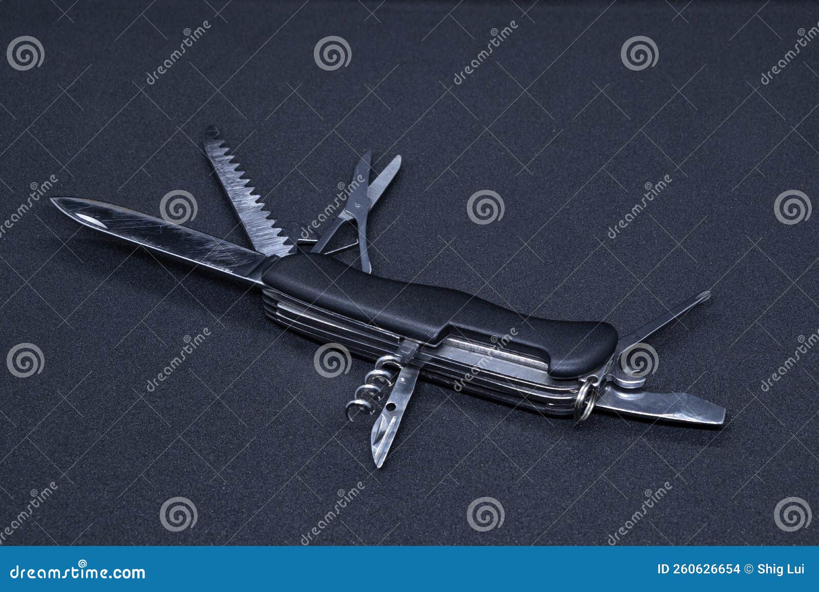 Multi Tool Color Black with Black Background Stock Illustration ...