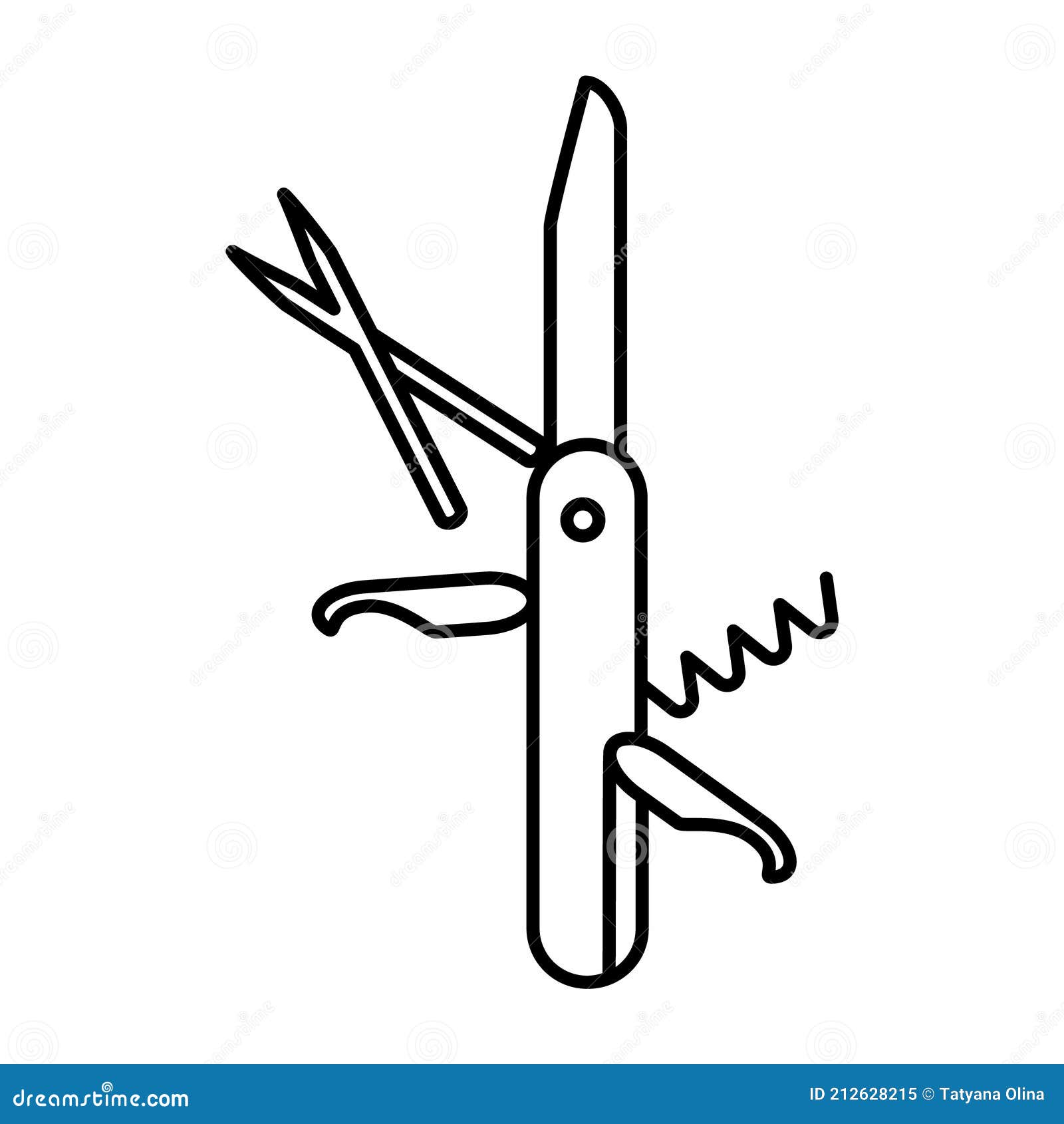 Multi-tool Knife Icon. Multifunctional Folding Camping Knife.Portable ...