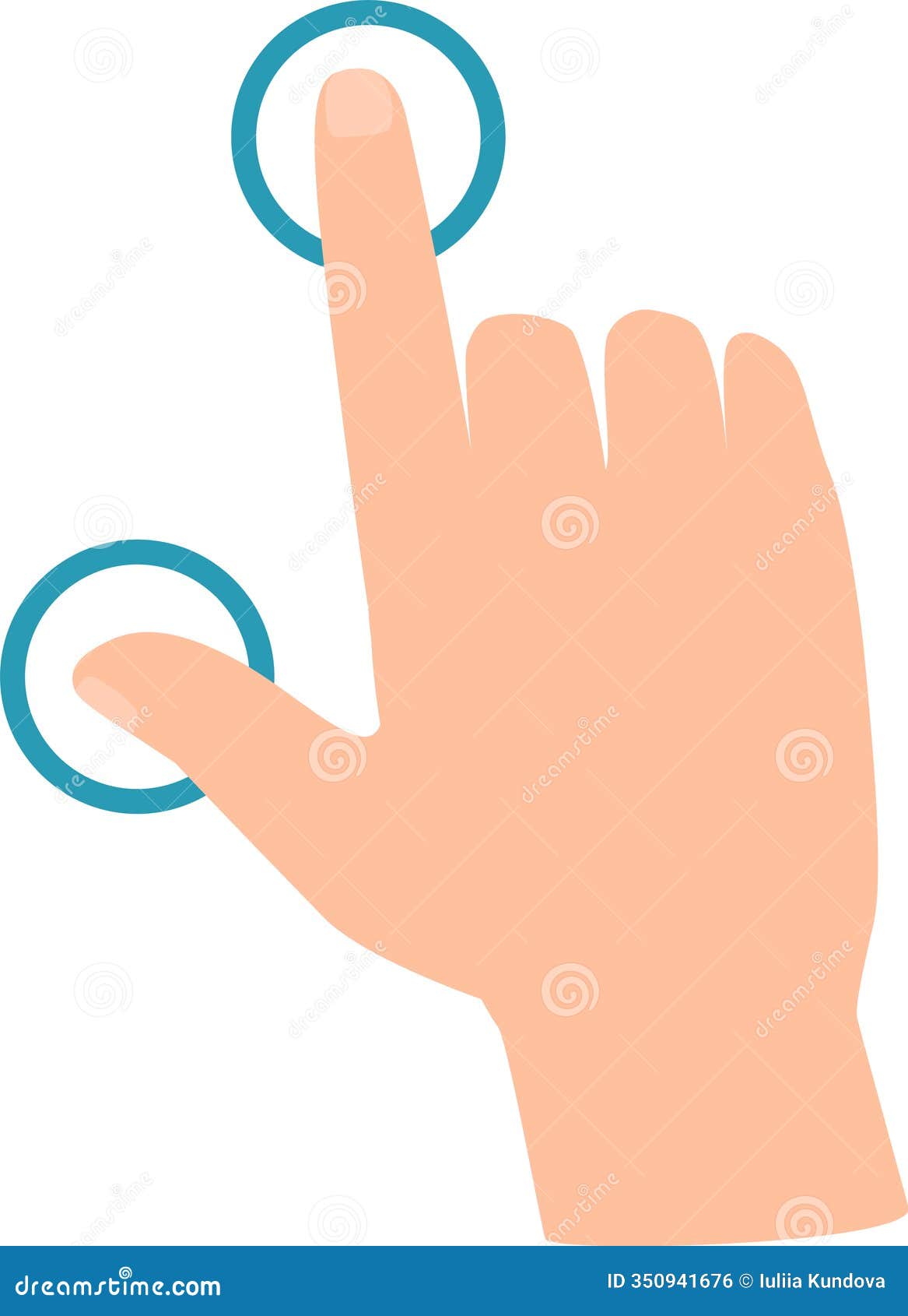 Multi Touch Hand Gesture Pinching on a Touchscreen, Zooming in or Interacting Seamlessly with a ...