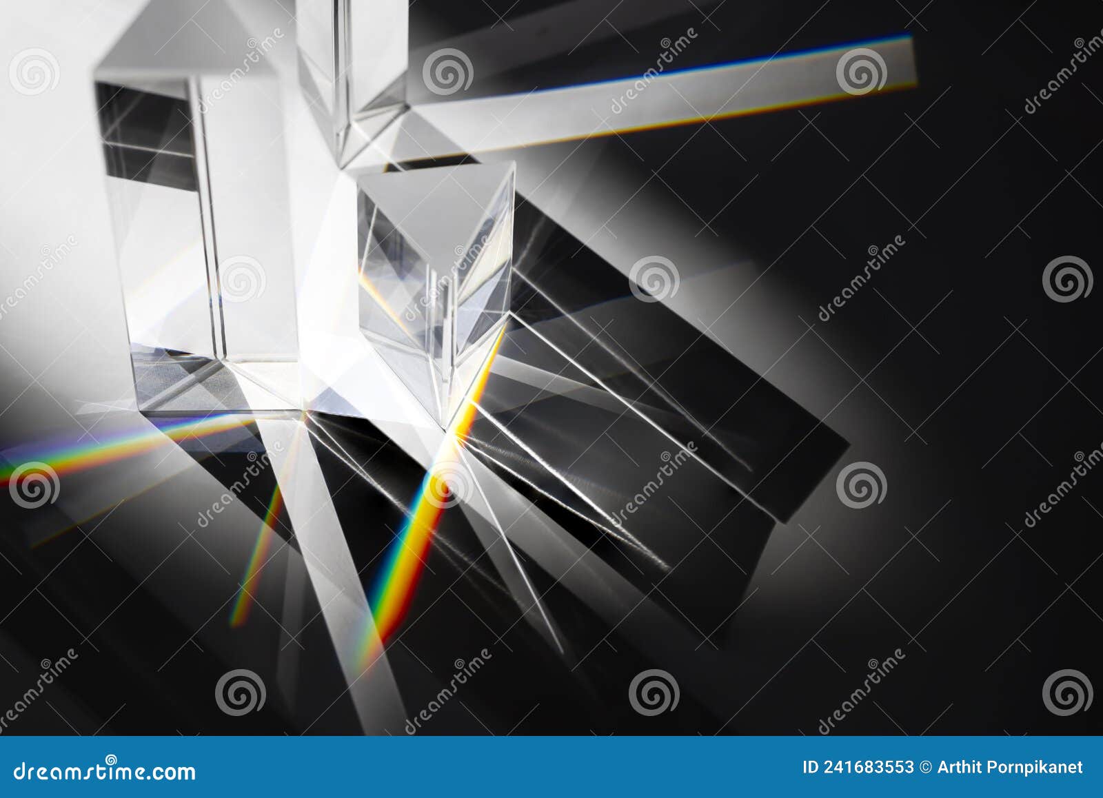 Multi Triangular Prism Dispersing Sun Beam Splitting Into A Spectrum On ...