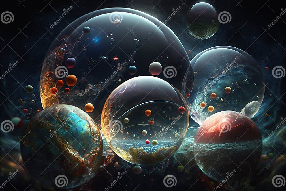 Multi Verse Concept.Multiple Universe Stock Illustration - Illustration ...