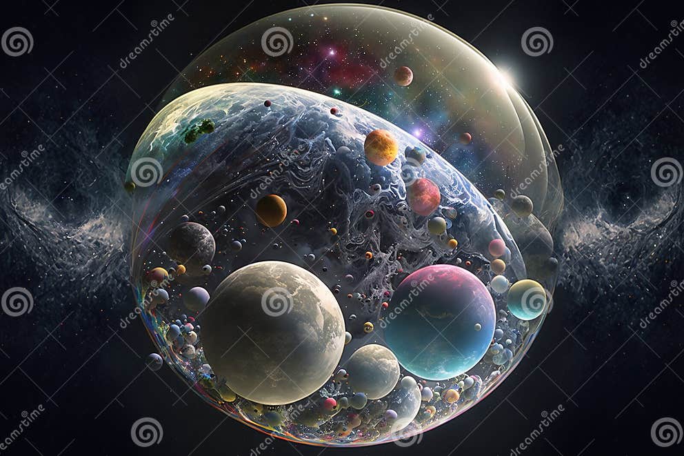 Multi Verse Concept.Multiple Universe Stock Illustration - Illustration ...
