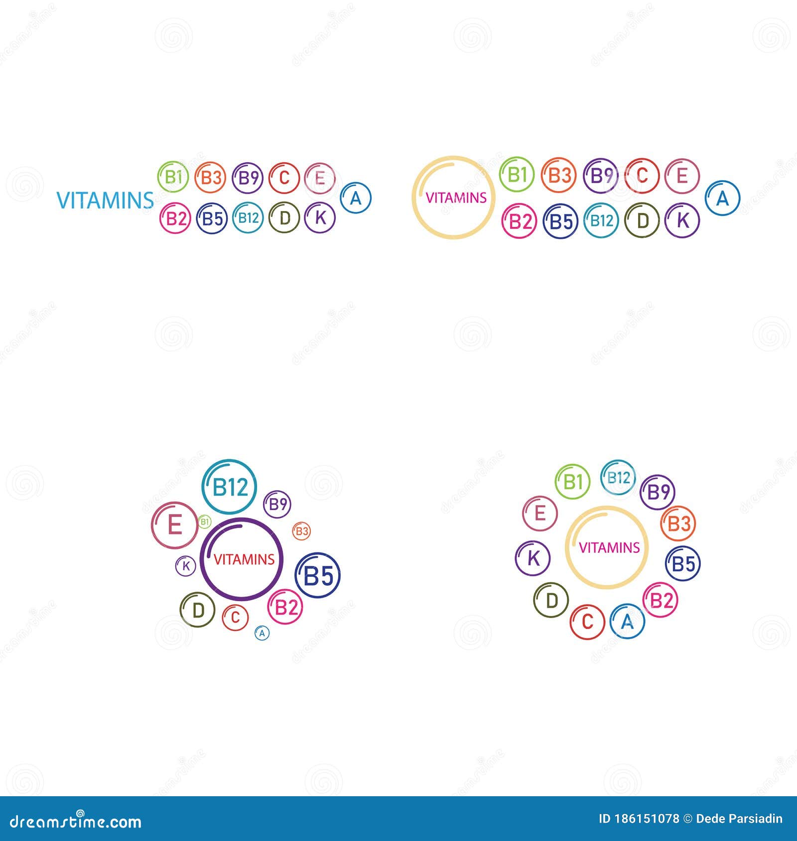 Vitamins stock vector. Illustration of nutrition, healthcare - 186151078