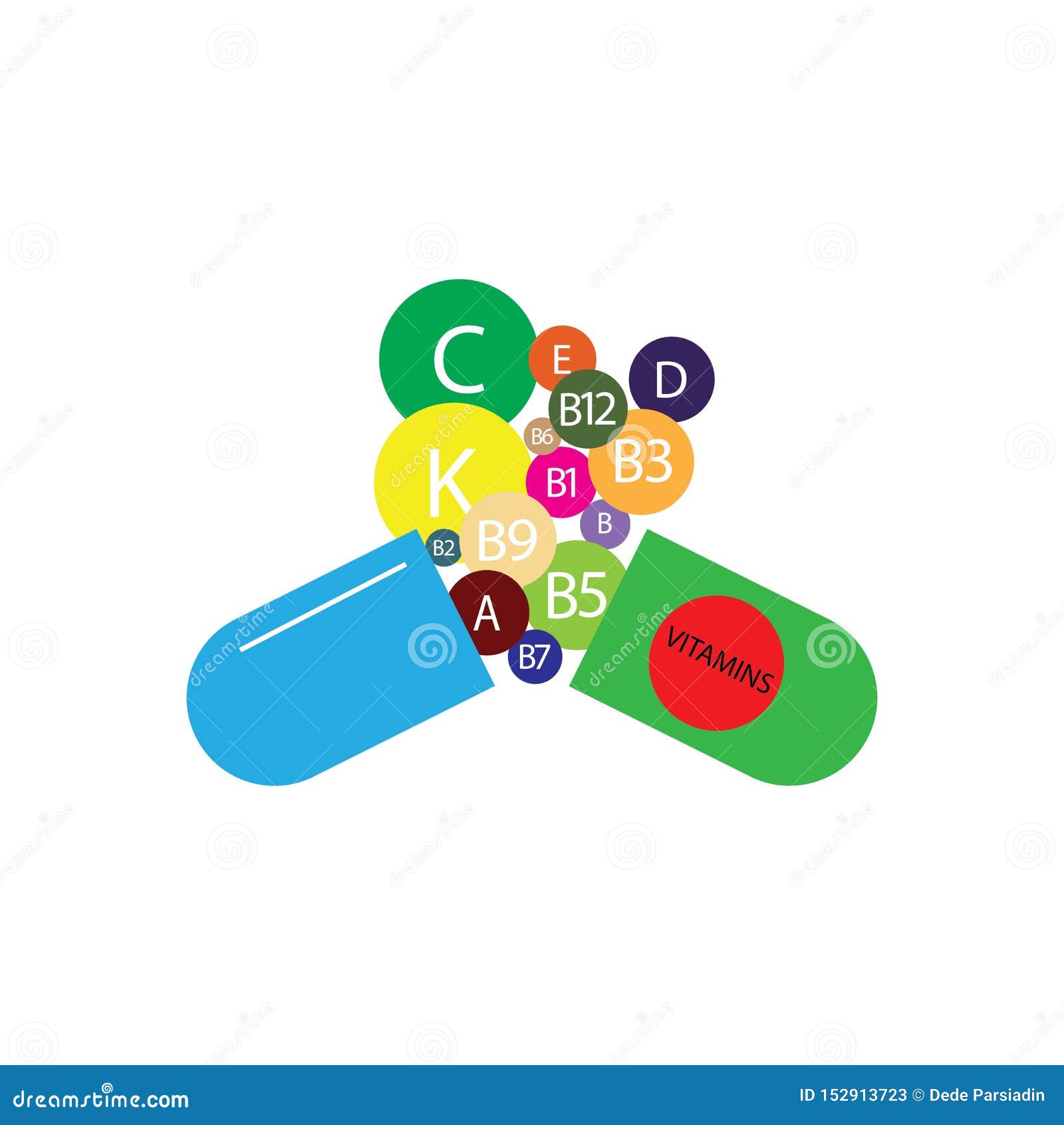 Vitamins stock vector. Illustration of medication, female - 152913723
