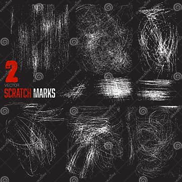 Illustrated scratch marks stock vector. Illustration of white - 216902979