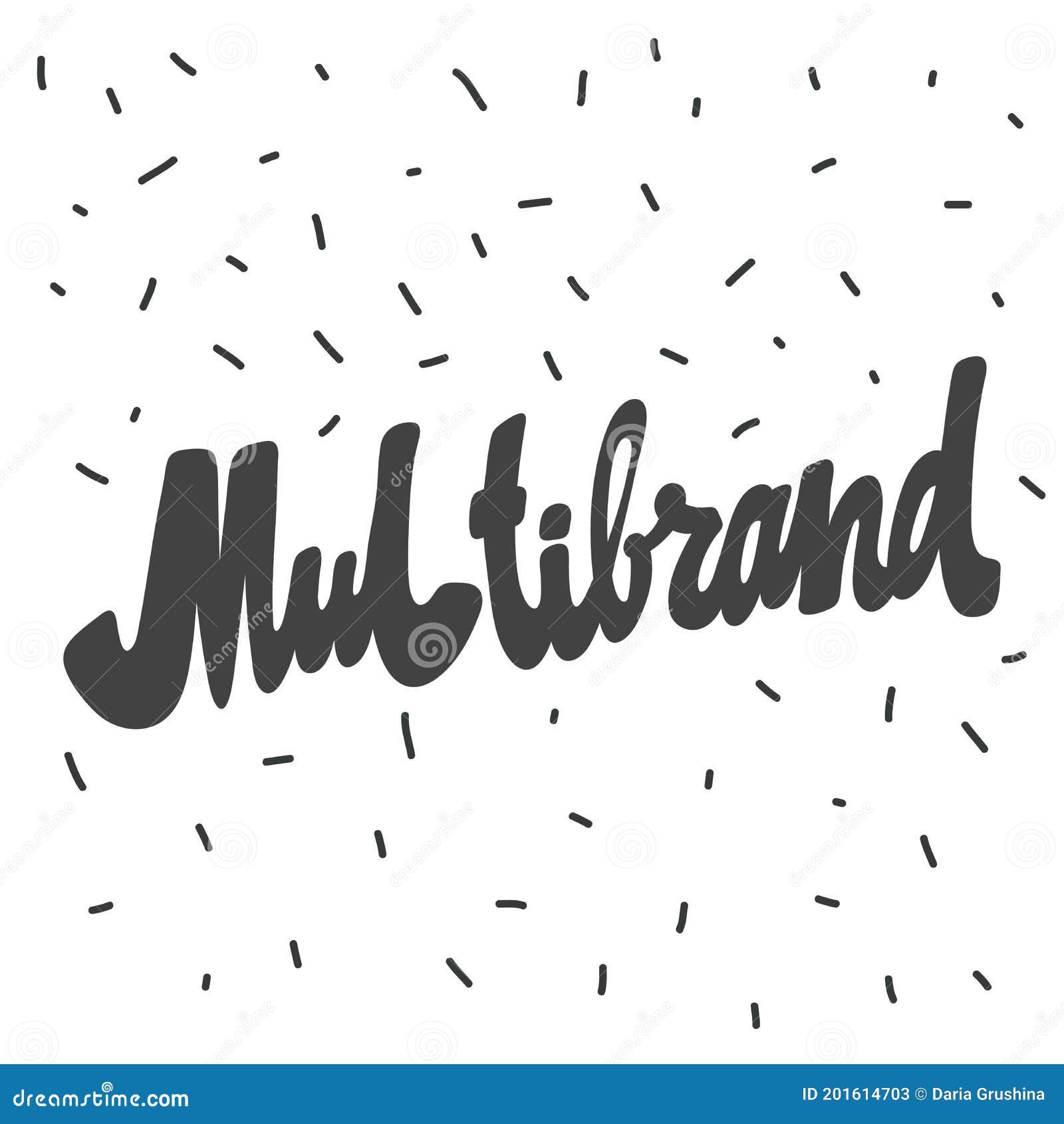 Multibrand. Hand Drawn Lettering Logo for Social Media Content Stock ...