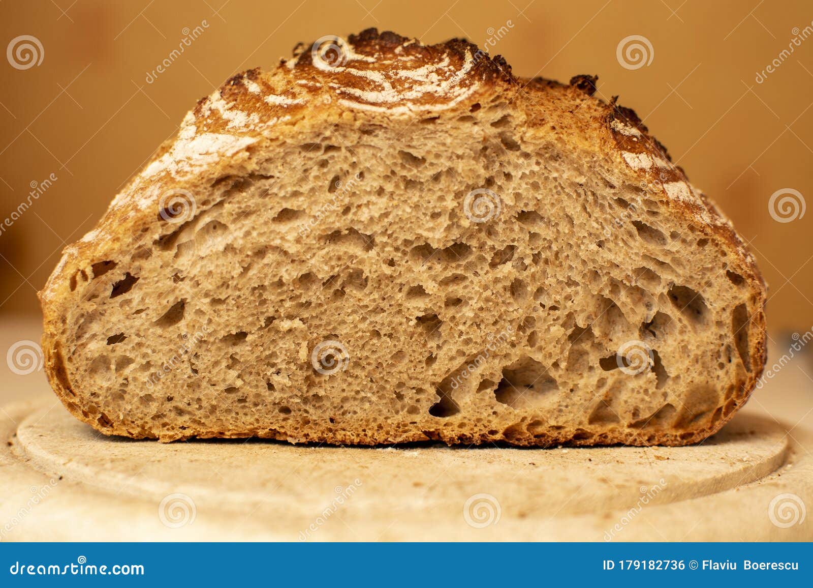 Multicereal Flour Integral Grain Bread Stock Photo - Image of loaf ...
