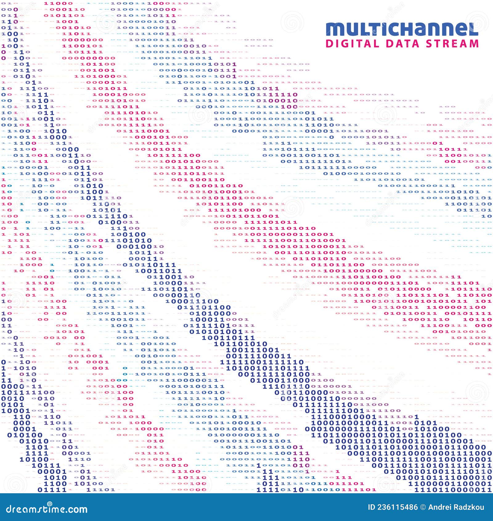 Multichannel Digital Data Stream. Vector Pattern with Binary Code Stock ...
