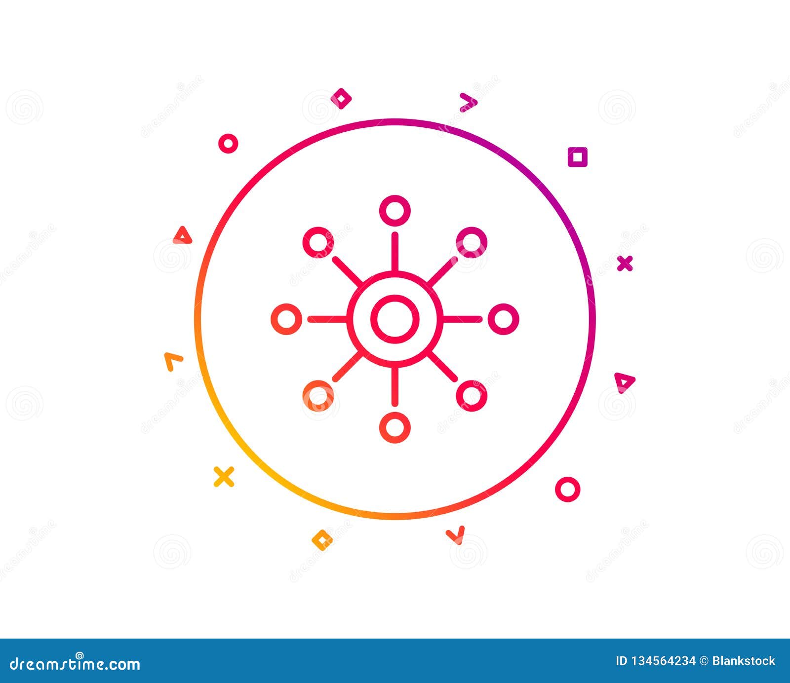 Multichannel Line Icon. Multitasking Sign. Vector Stock Vector ...