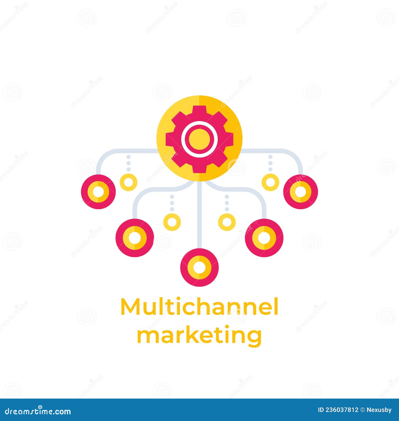 Multichannel Marketing Icon, Vector Art Stock Vector - Illustration of ...