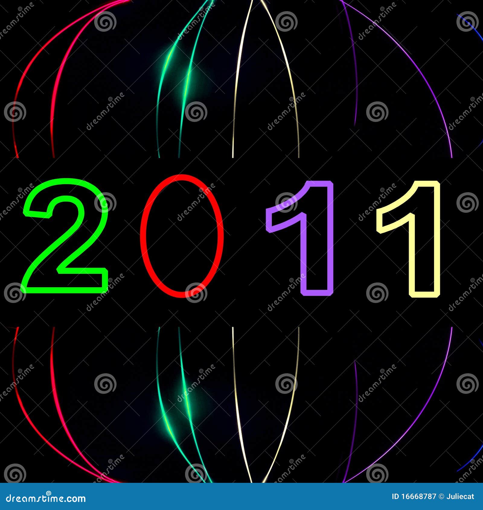 Multicolor 2011 background stock illustration. Illustration of shape ...