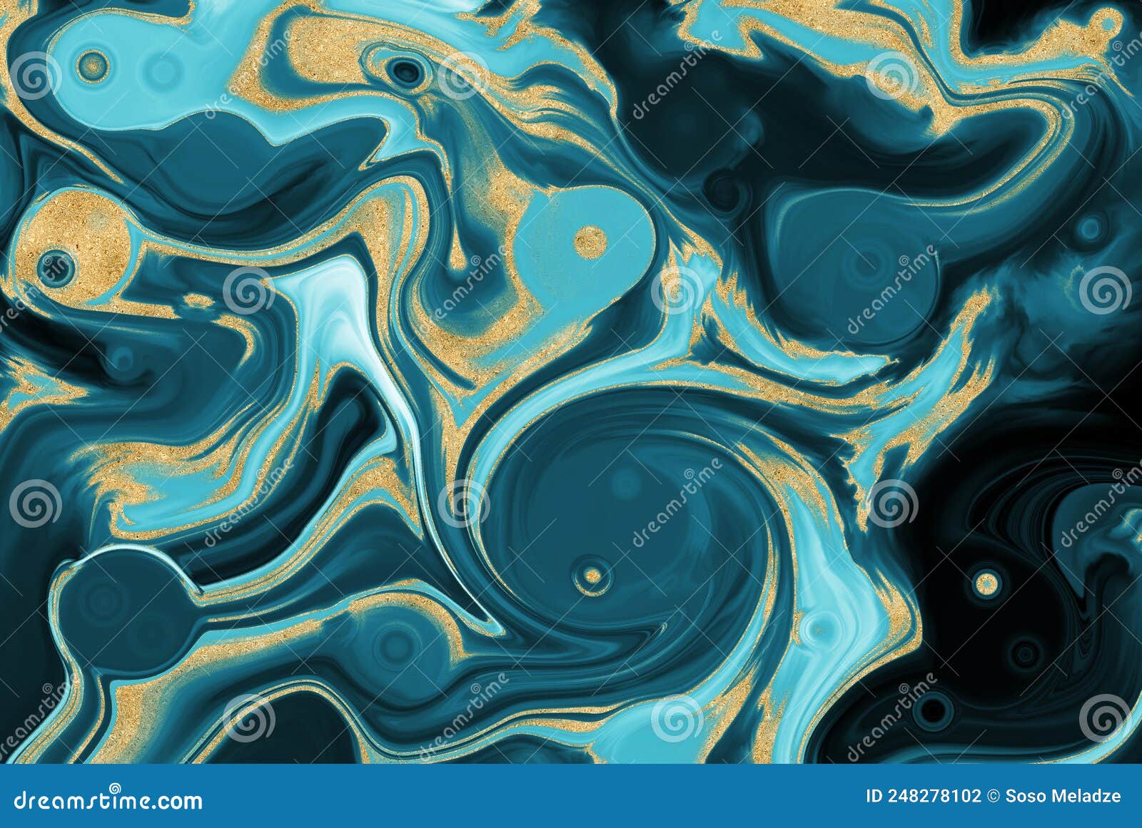 Multicolor Abstract, Acrylic Pour Fluid Art Background. 3d Illustration ...