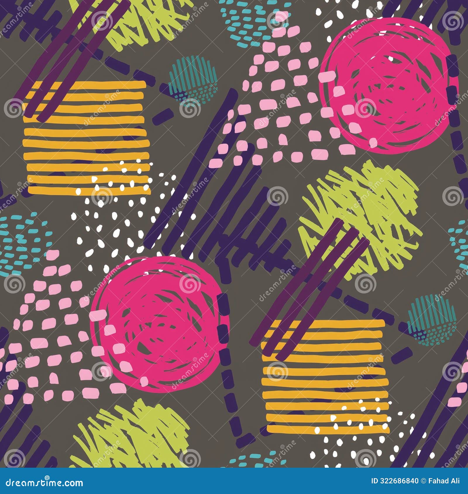 Multicolor Abstract Art Style Pattern Stock Illustration - Illustration ...