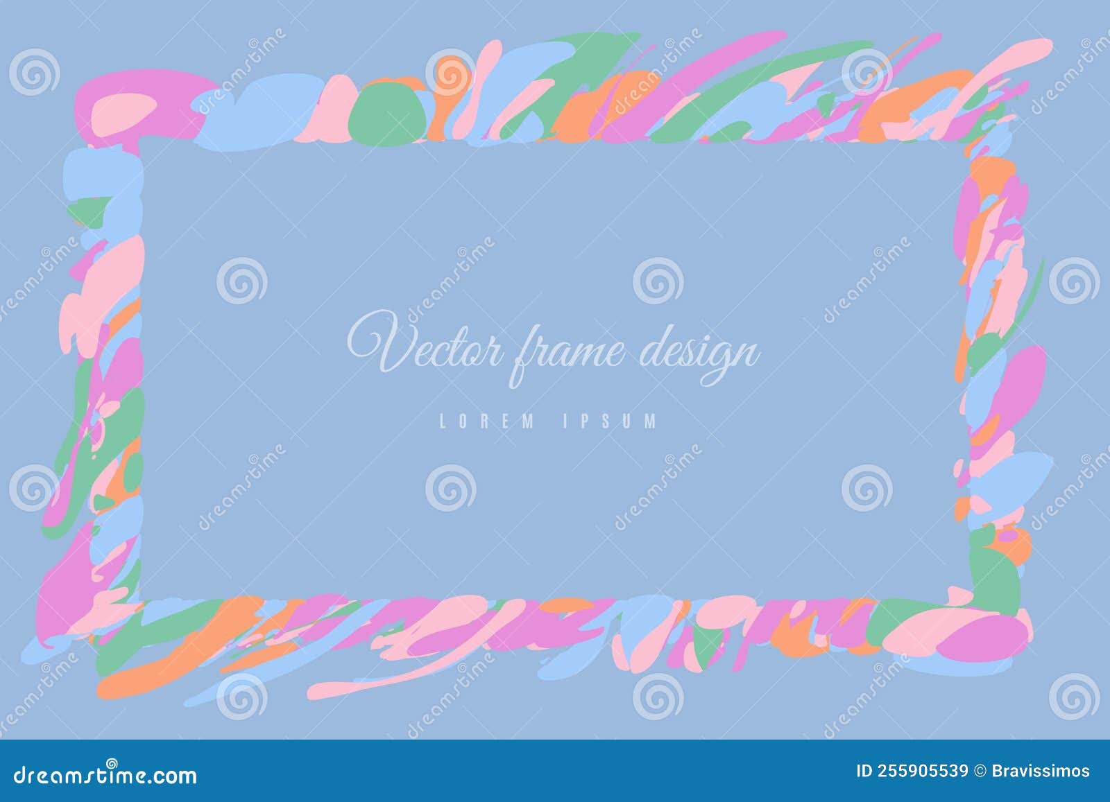 Multicolor Abstract Art Wave Background Frame. Texture Paint Stock ...