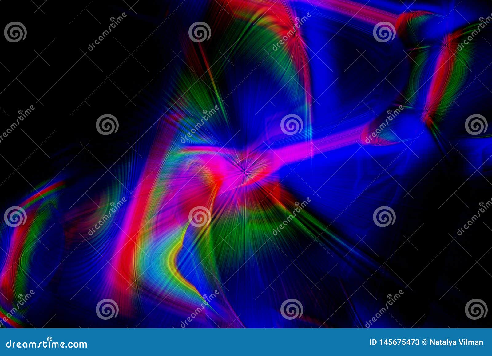 Multicolor Abstract Background on Black Backdrop Stock Illustration ...