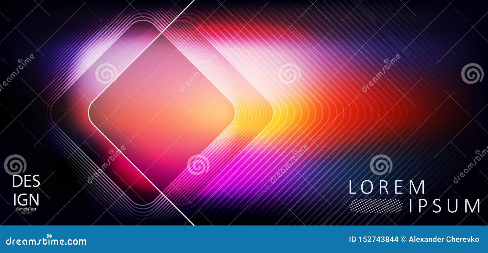 Multicolor Abstract Background with Square Frame Drawn from a Set of ...