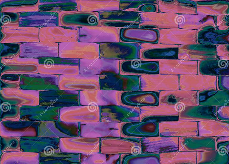 Multicolor Abstract Brick Wall Pattern Creative Background Stock ...