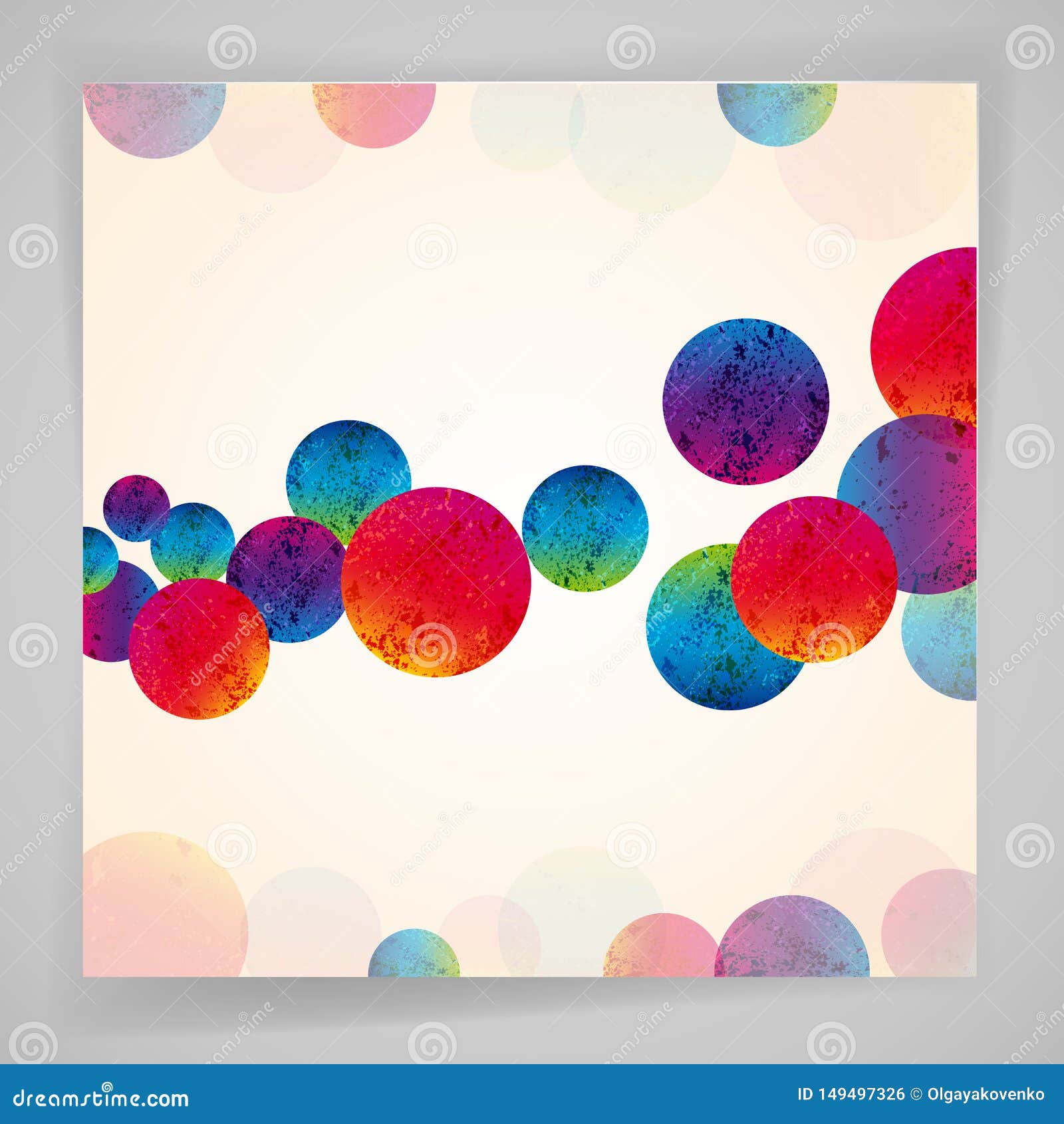 Multicolor Abstract Bright Background. Circles Elements for Design ...