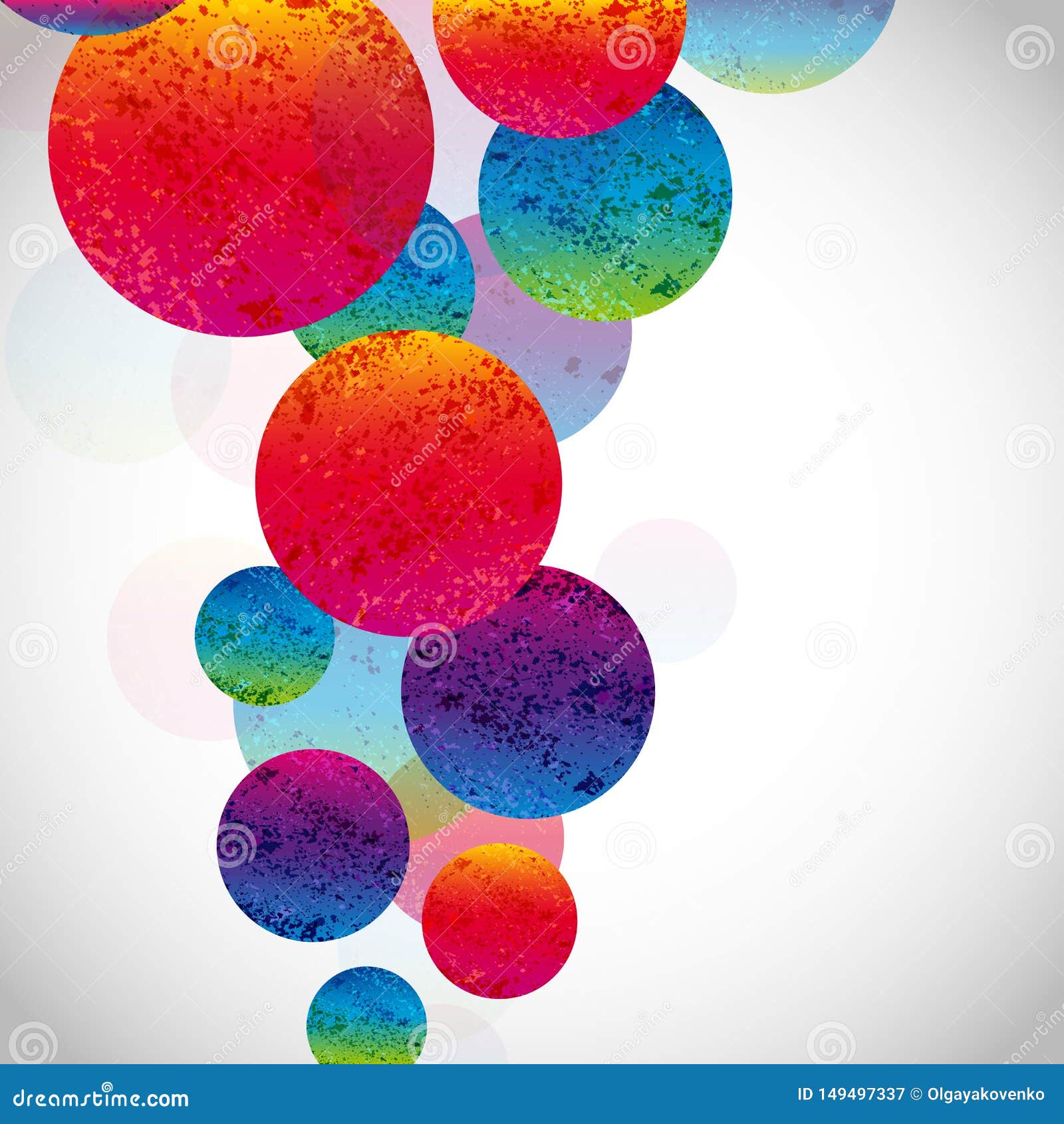 Multicolor Abstract Bright Background. Circles Elements for Design ...