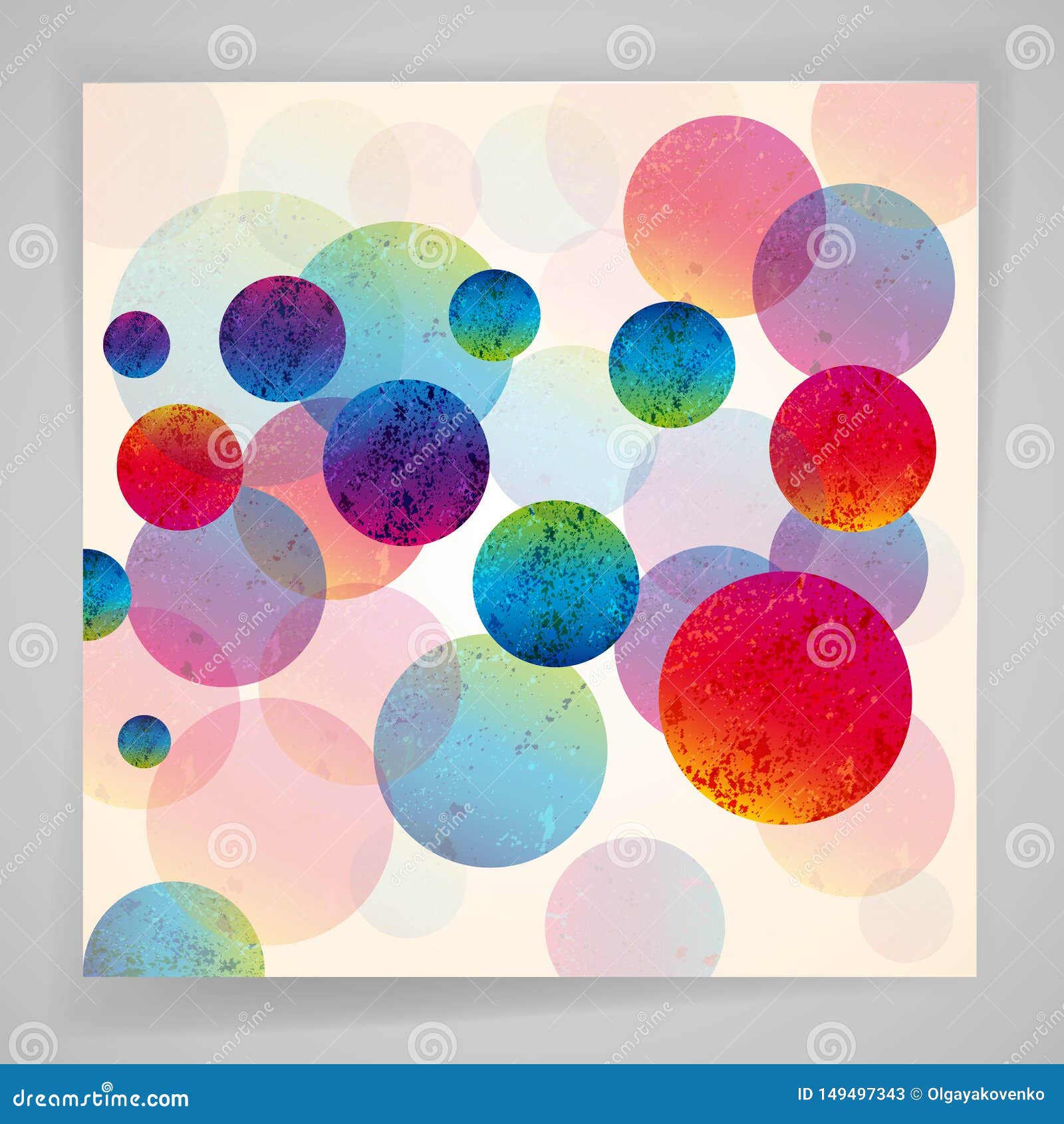 Multicolor Abstract Bright Background. Circles Elements for Design ...