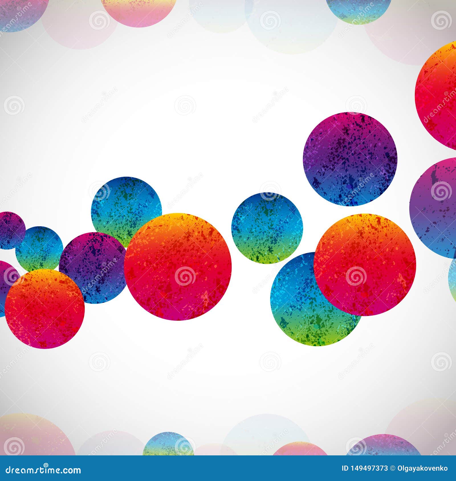 Multicolor Abstract Bright Background. Circles Elements for Design ...