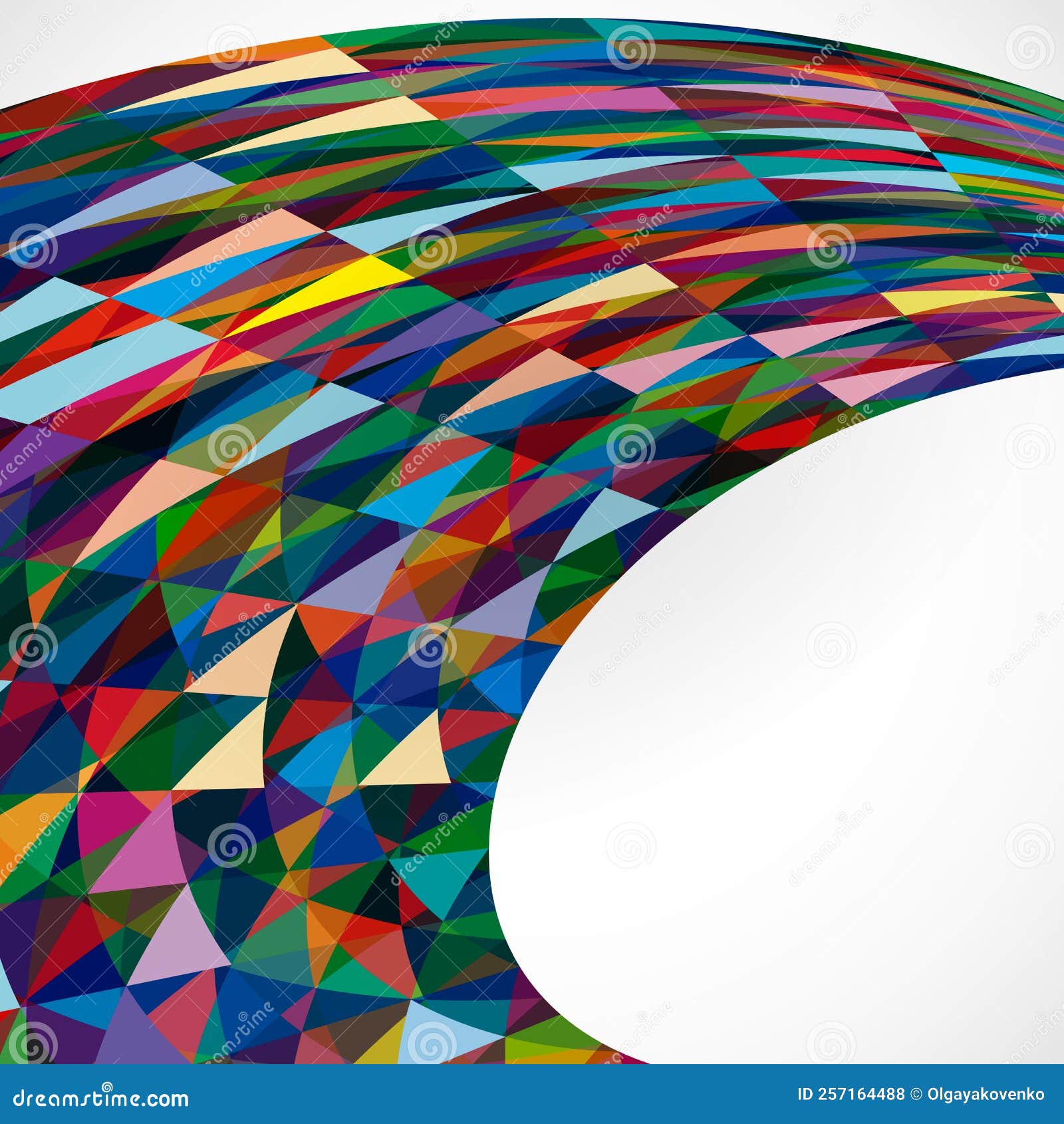 Multicolor Abstract Bright Background with Triangles. Elements for ...