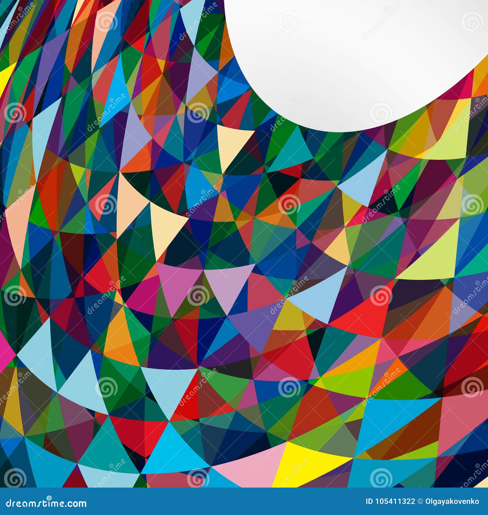 Multicolor Abstract Bright Background with Triangles. Stock Vector ...