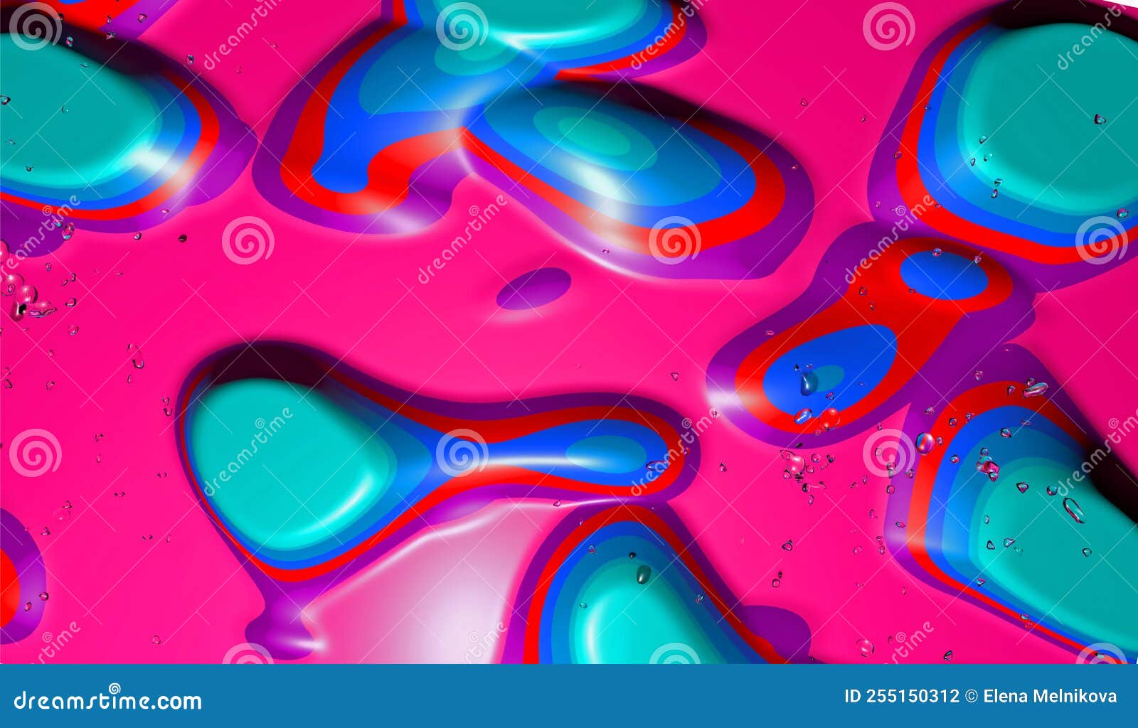 Multicolor Abstract 3D Background with Shapes and Objects Stock ...