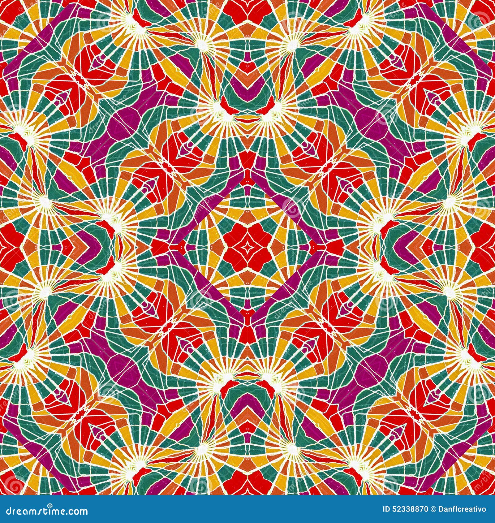 Multicolor Abstract Geometric Seamless Pattern Stock Illustration ...