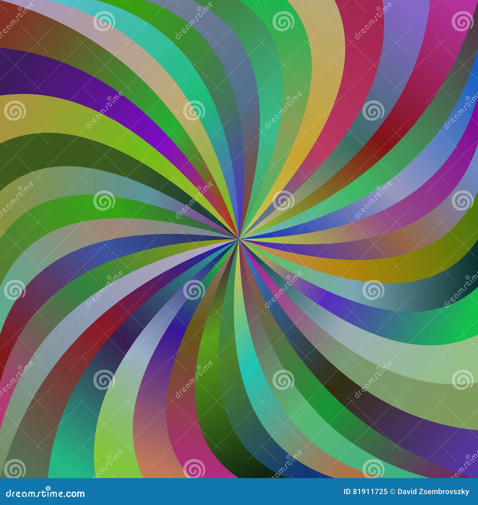 Multicolor Abstract Spiral Ray Design Background Stock Vector ...