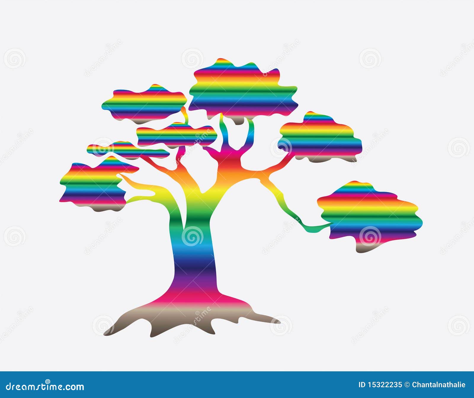 Multicolor abstract tree stock vector. Illustration of artwork - 15322235