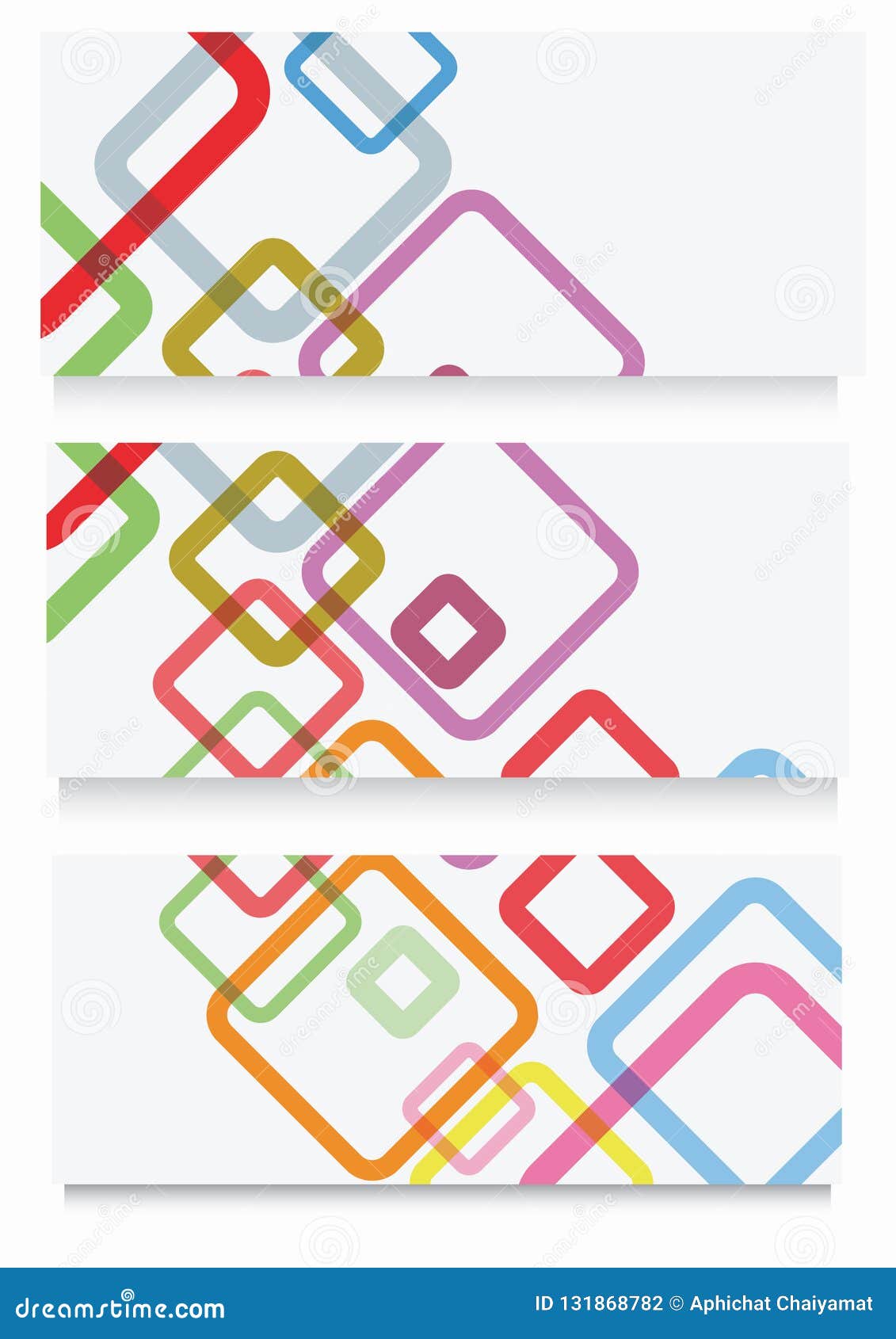 Multicolor Abstract Vector Banner Stock Illustration - Illustration of ...