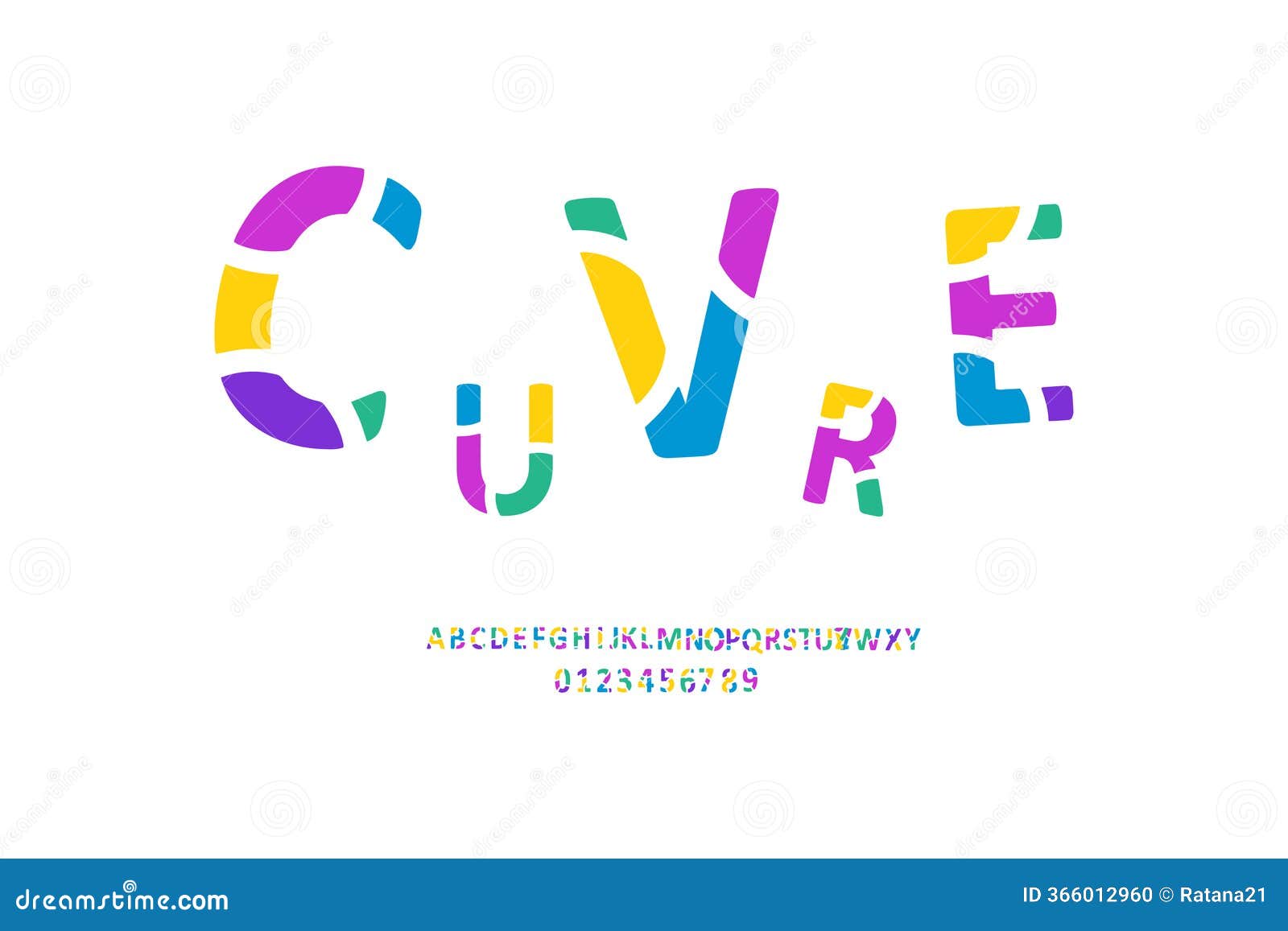 Multicolor Alphabet Letters And Numbers Isolated Over White Stock ...