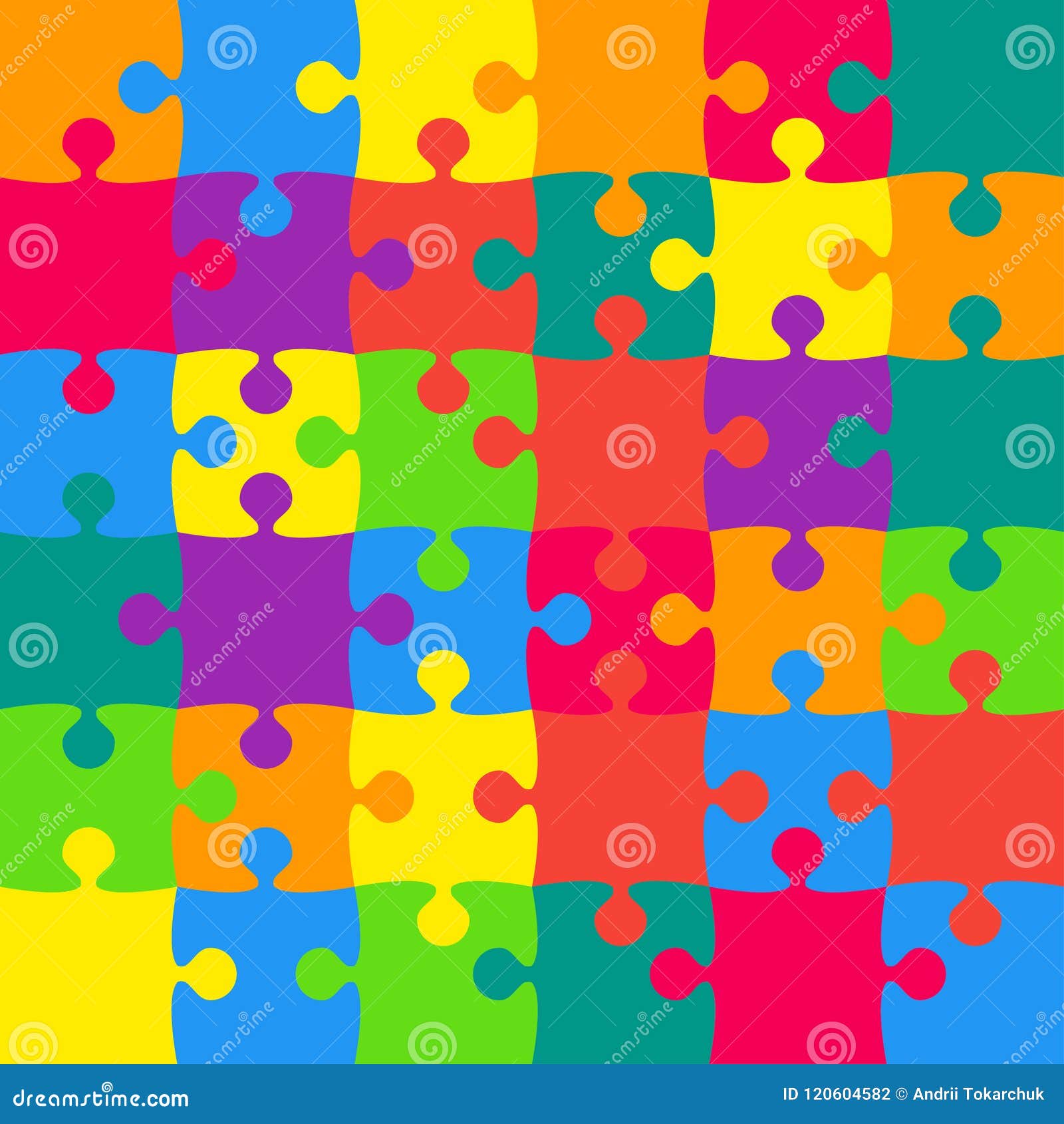 36 Multicolor Background Puzzle. Jigsaw. Stock Vector - Illustration of ...