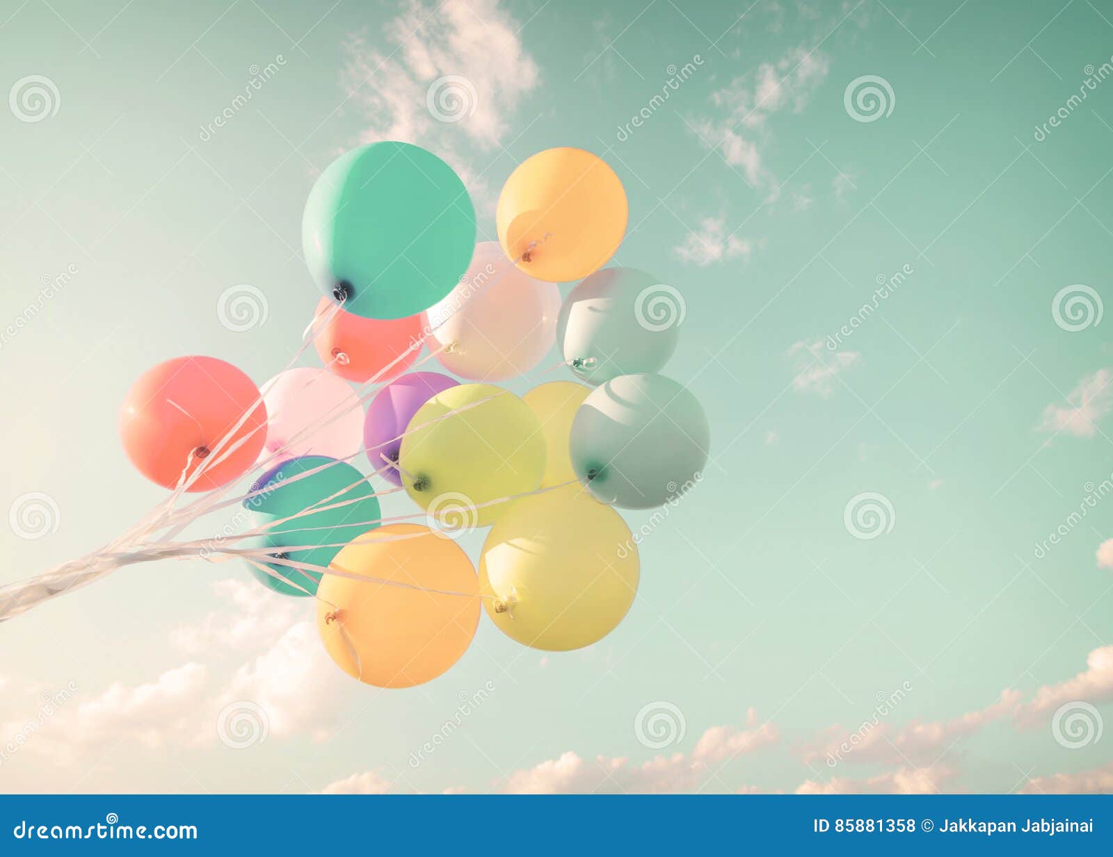 Multicolor Balloons In Summer Holidays Royalty-Free Stock Photo ...