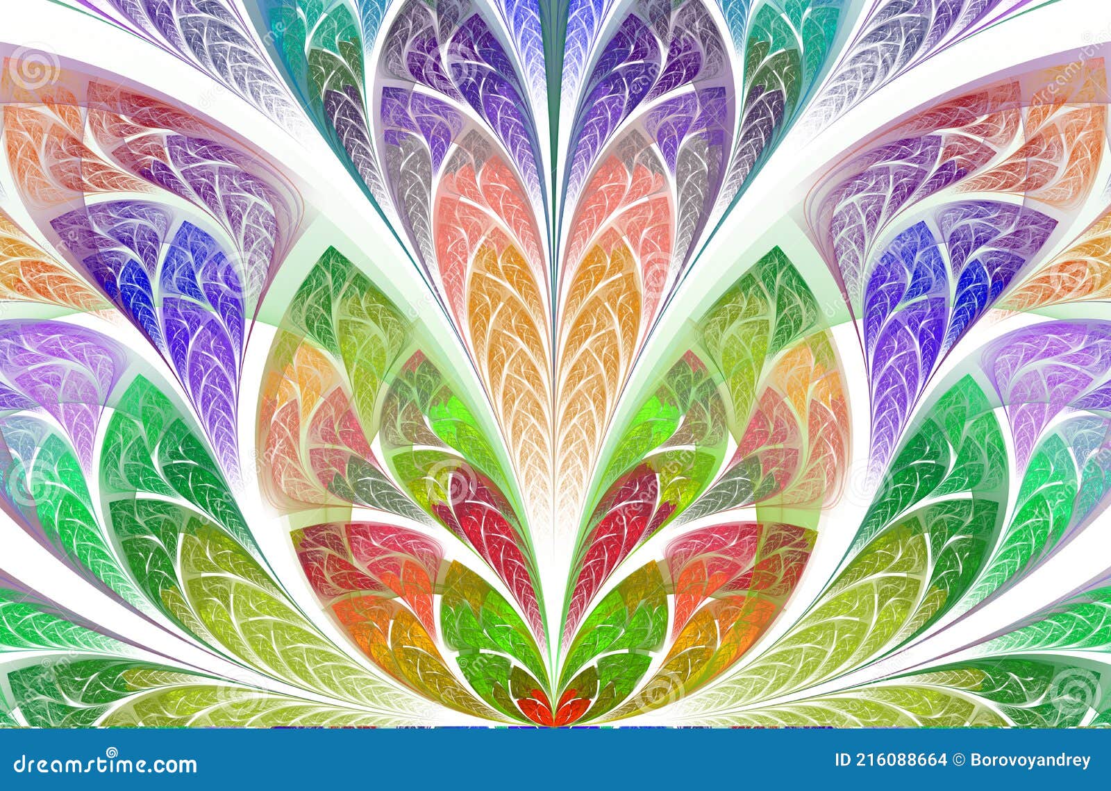 Multicolor Beautiful Tree Foliage. Computer Generated Graphics Stock ...