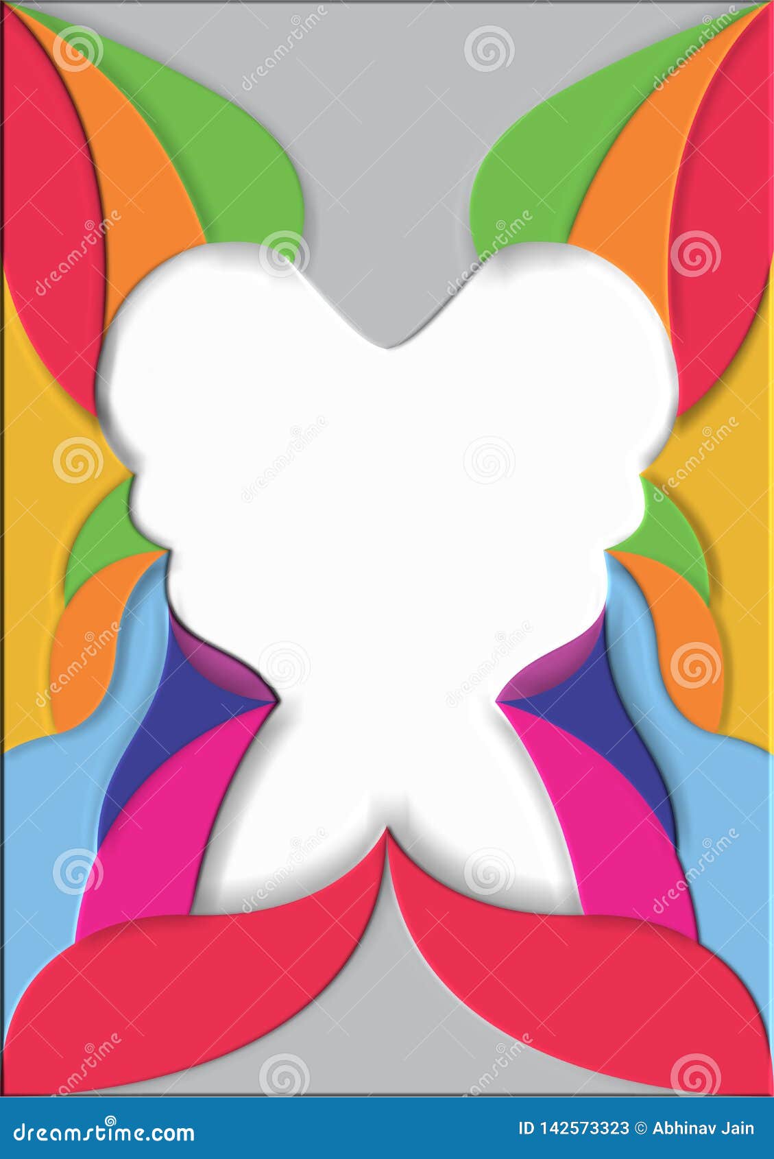 Multicolor Book Cover Butterfly Abstract Design Shaded Background ...