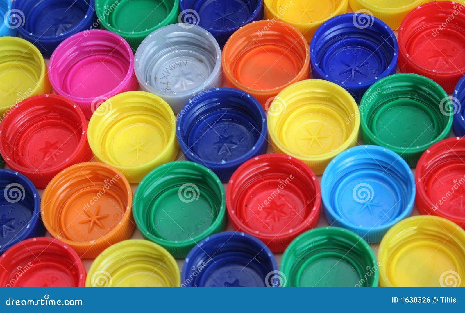 Multicolor Bottle Caps stock photo. Image of saturation - 1630326