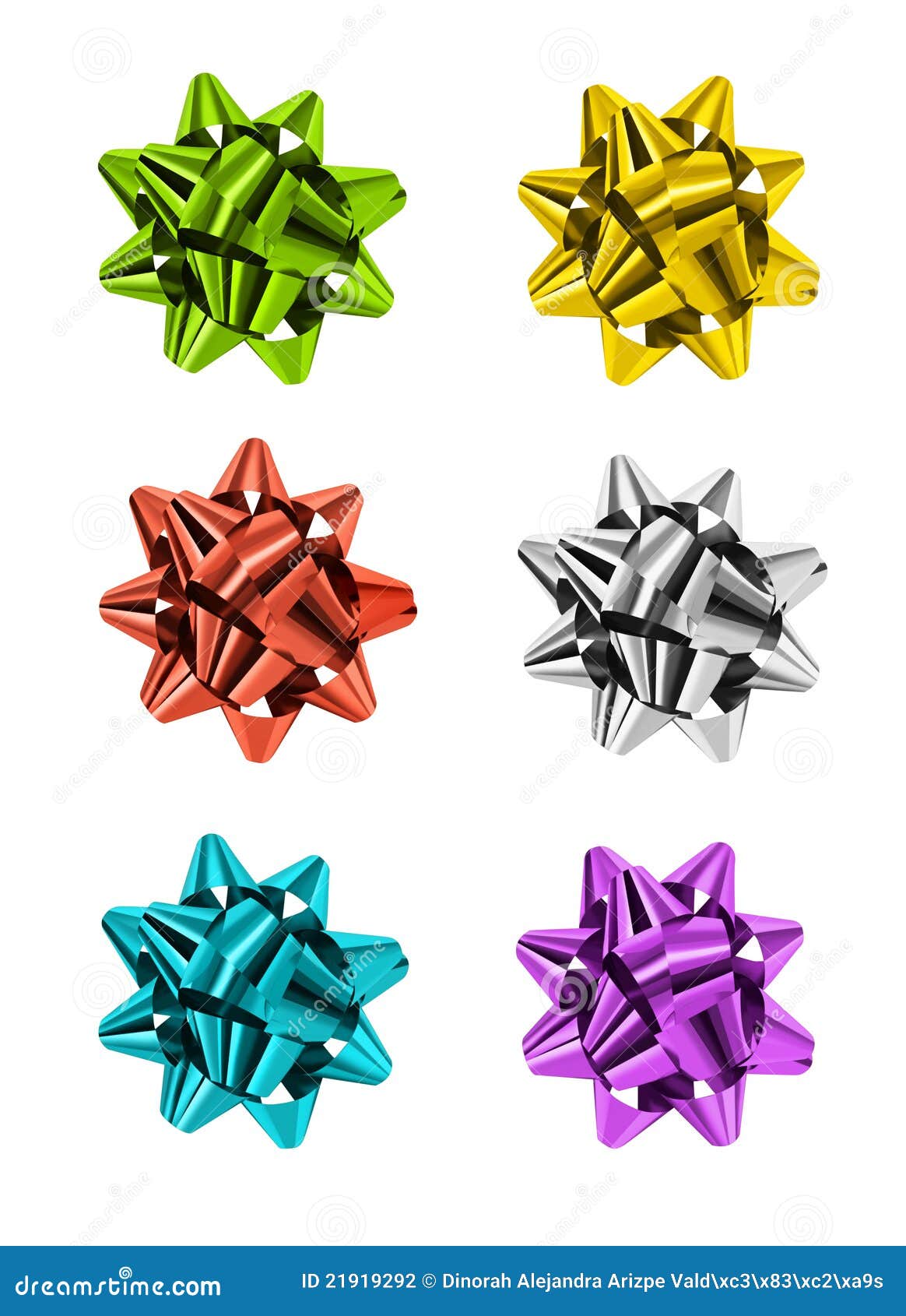 Multicolor bows stock photo. Image of gold, present, ornament - 21919292