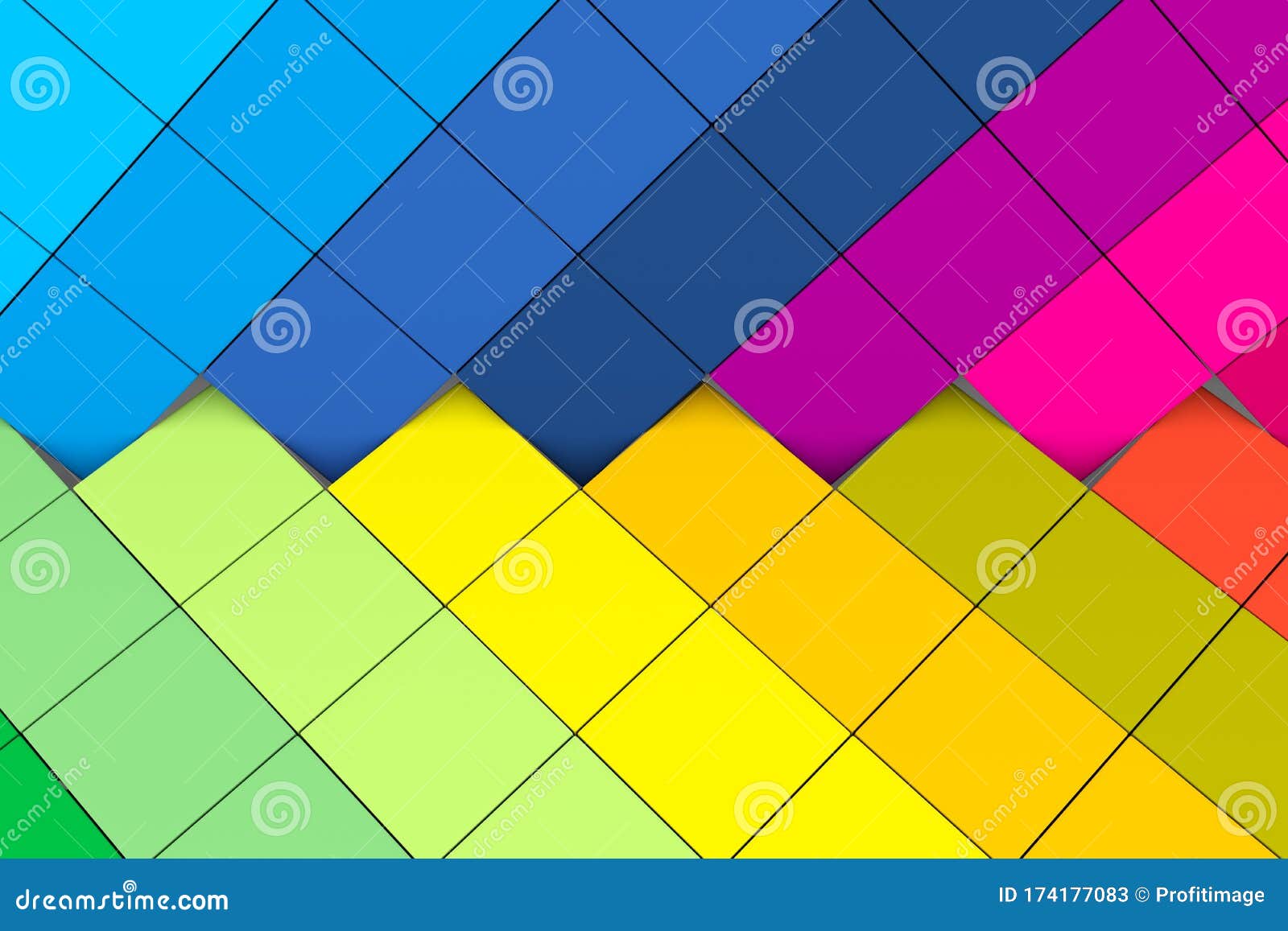 Multicolor Boxes Abstract Background Stock Illustration - Illustration ...