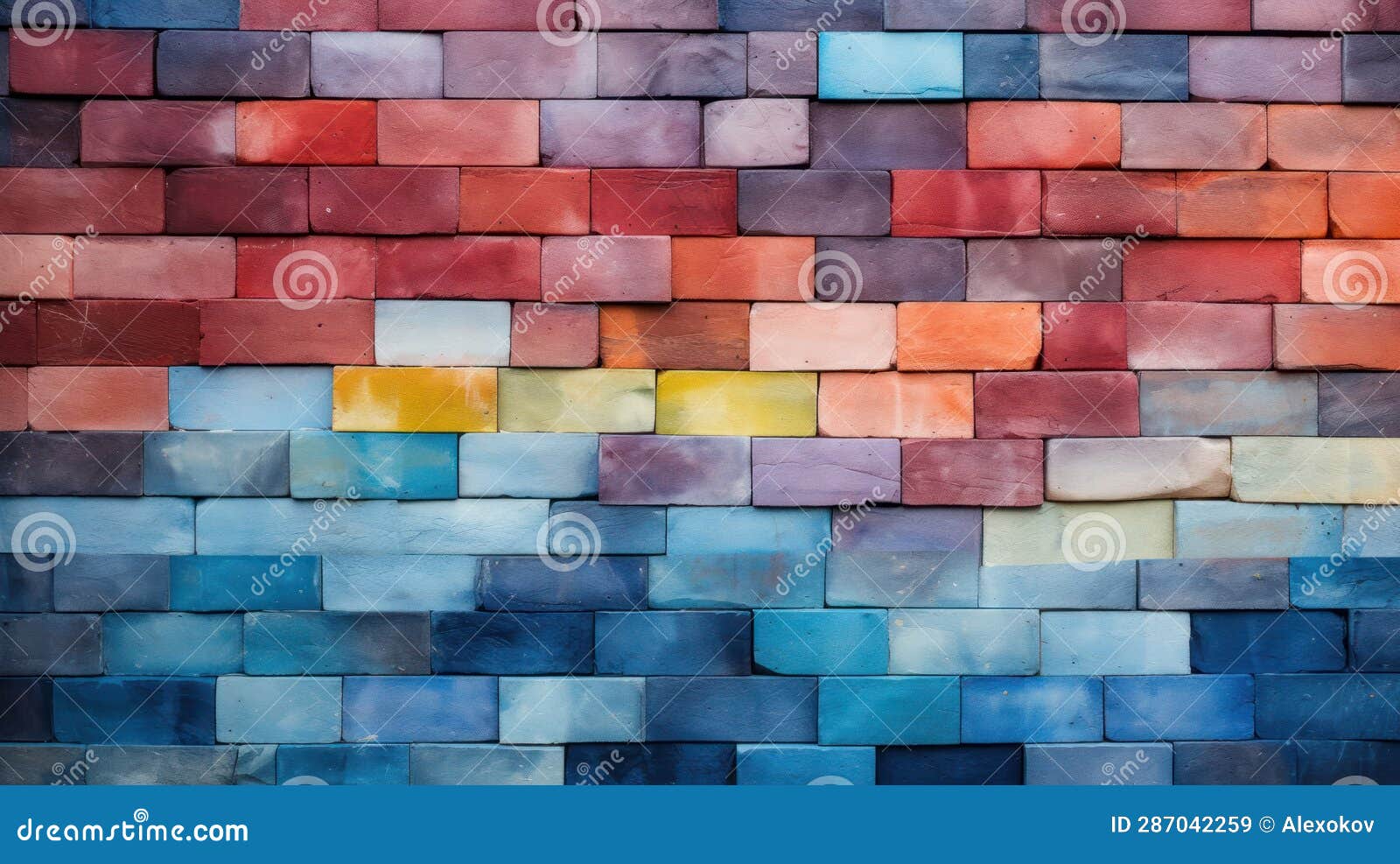 Multicolor Brick Wall Texture Background AI Generated Stock ...