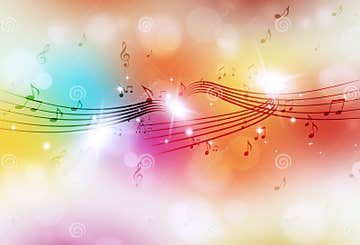 Multicolor Bright Music Background Stock Illustration - Illustration of ...
