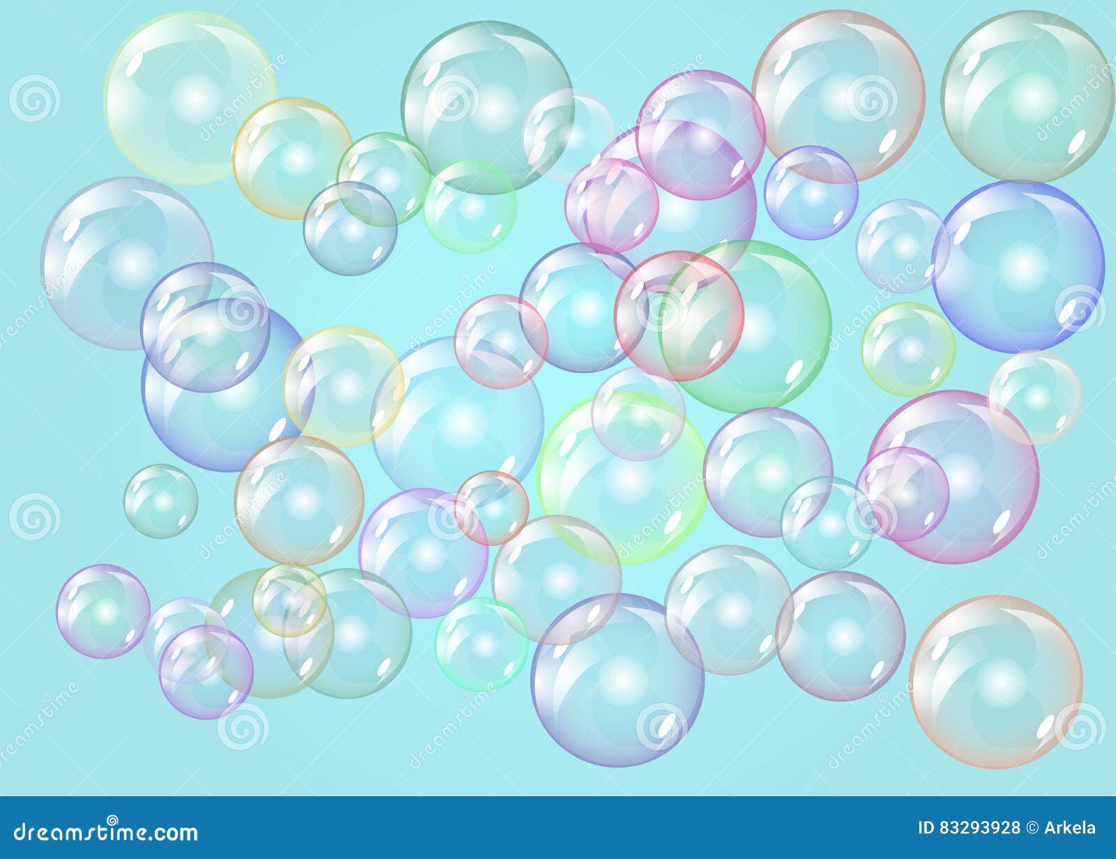 Multicolor bubbles stock vector. Illustration of circle - 83293928