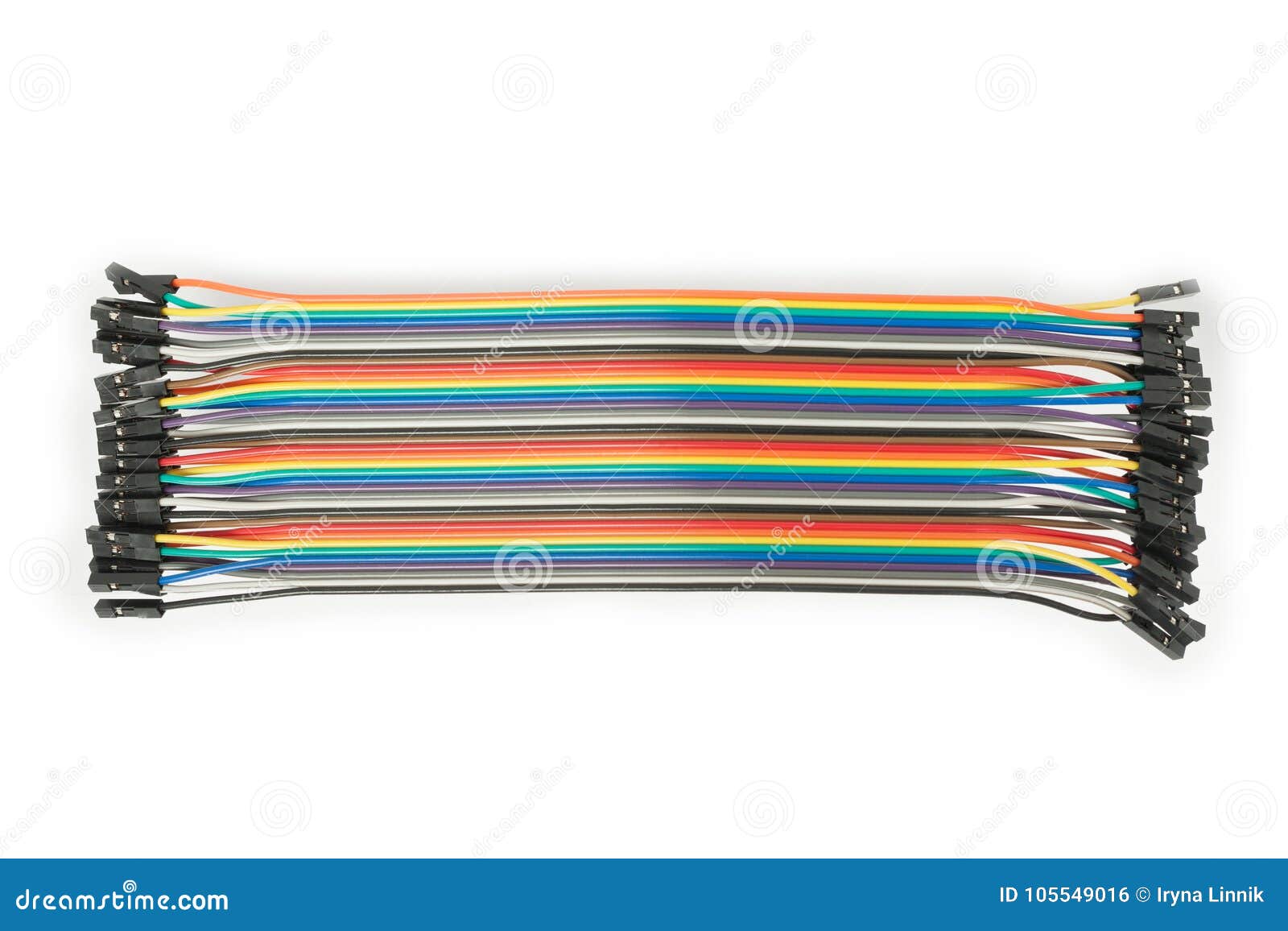 Multicolor Cable Isolated on White Background, Networking Concept ...