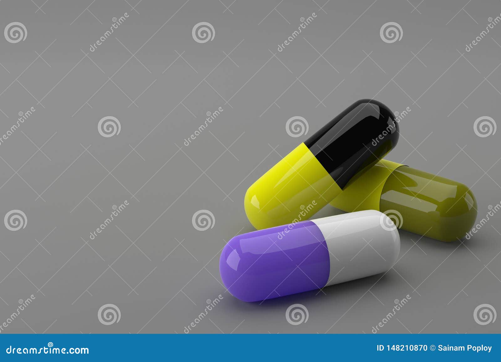 Multicolor Capsule of Medicine. Stock Illustration - Illustration of ...
