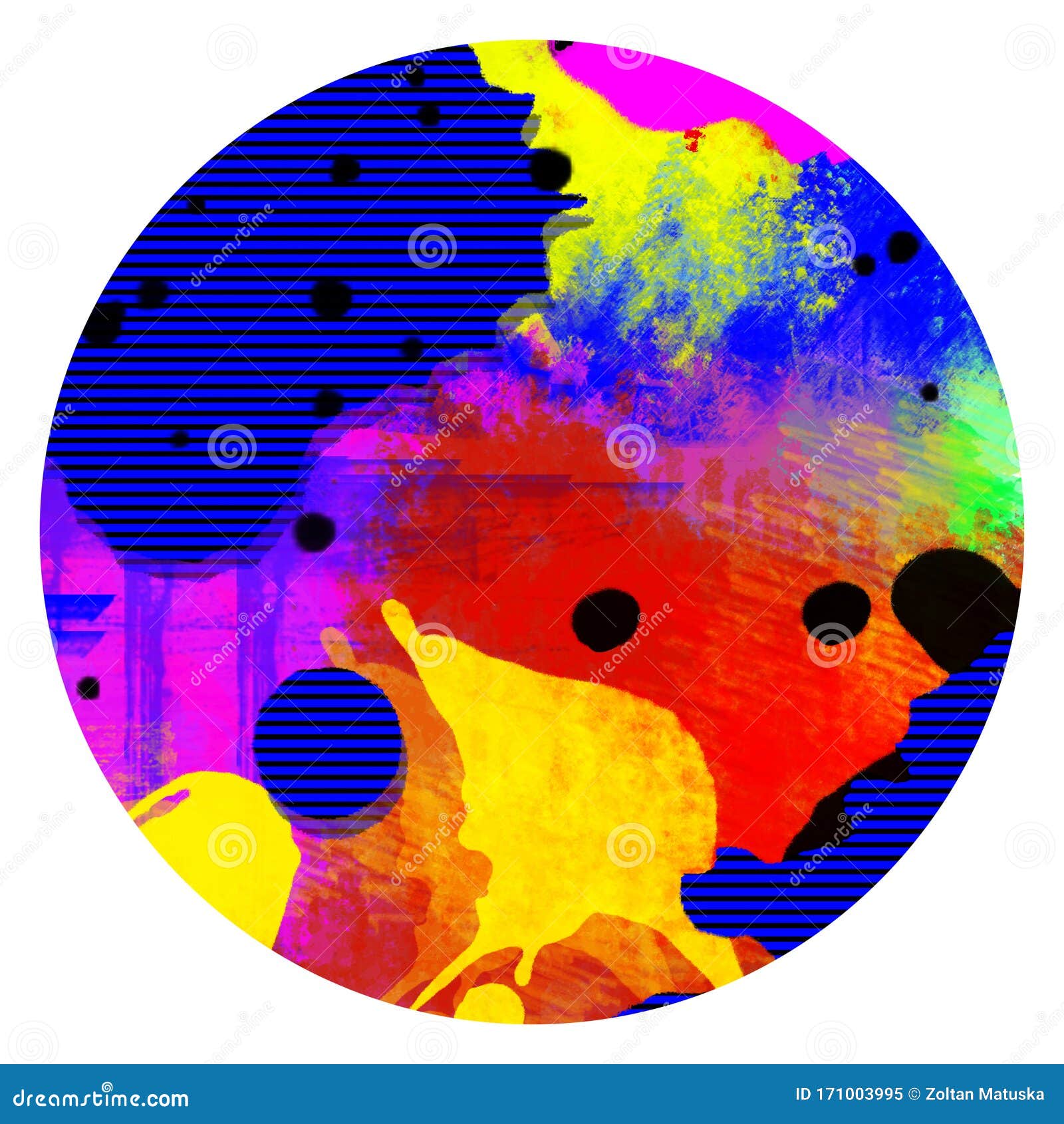 Multicolor Circle,round Shape, Art Abstract Background, Isolated Web ...