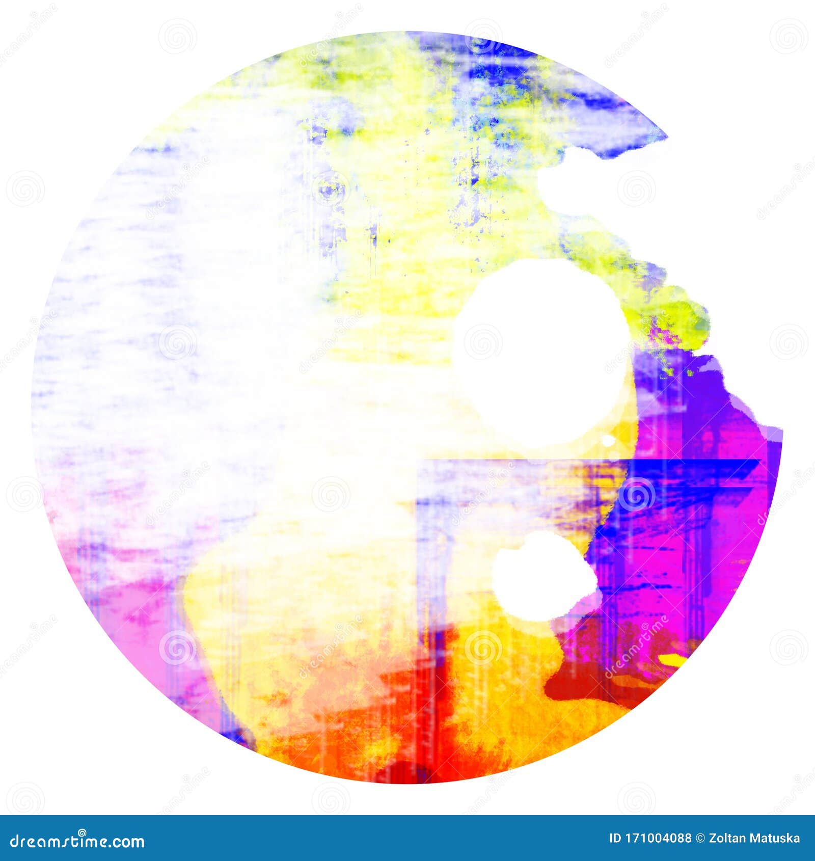 Multicolor Circle,round Shape, Art Abstract Background, Isolated Web ...